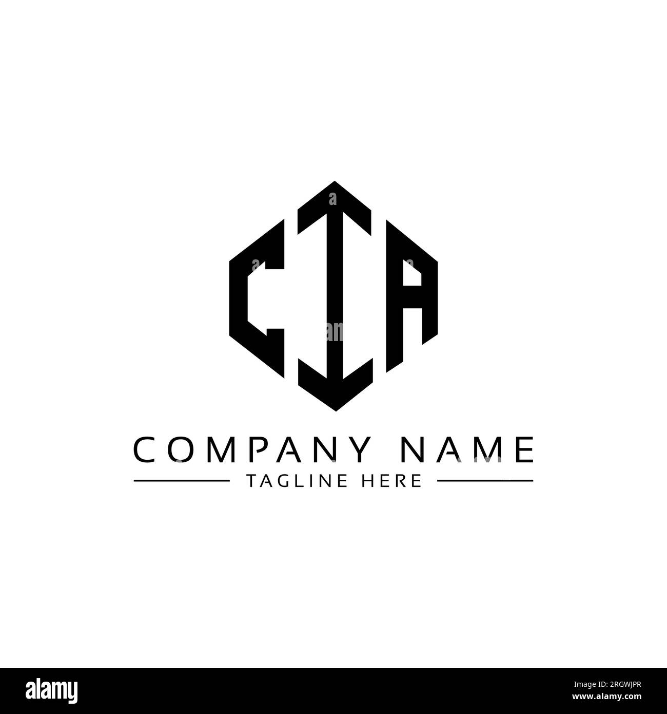 CIA letter logo design with polygon shape. CIA polygon and cube shape ...
