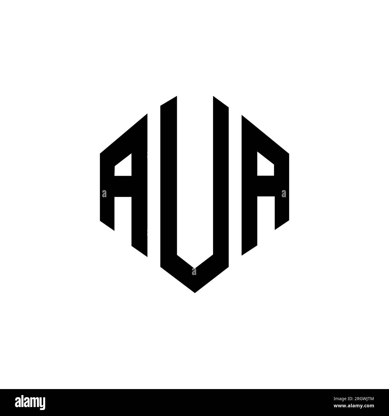 AUA letter logo design with polygon shape. AUA polygon and cube shape ...