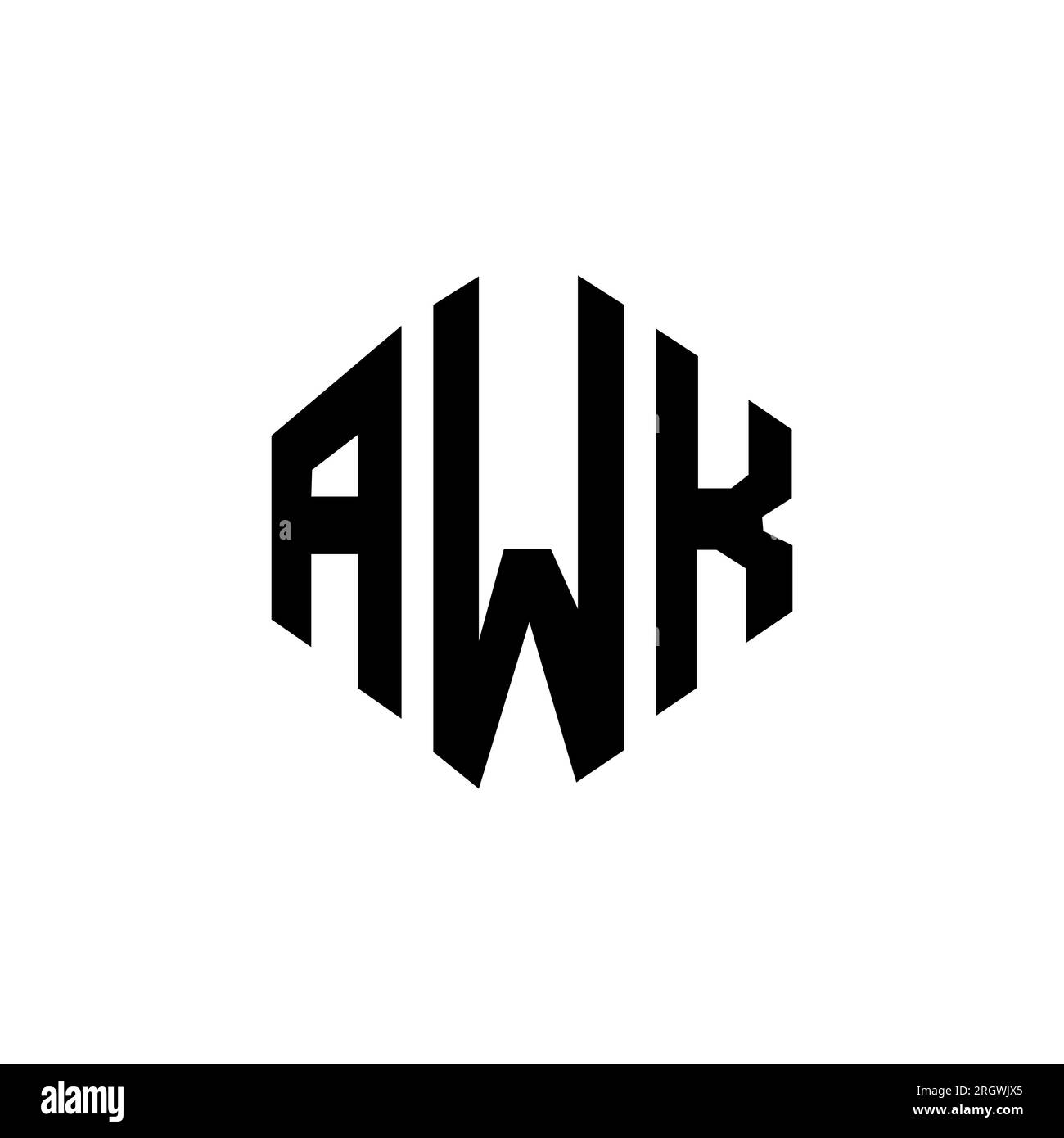 Awk Letter Logo Design With Polygon Shape Awk Polygon And Cube Shape Logo Design Awk Hexagon