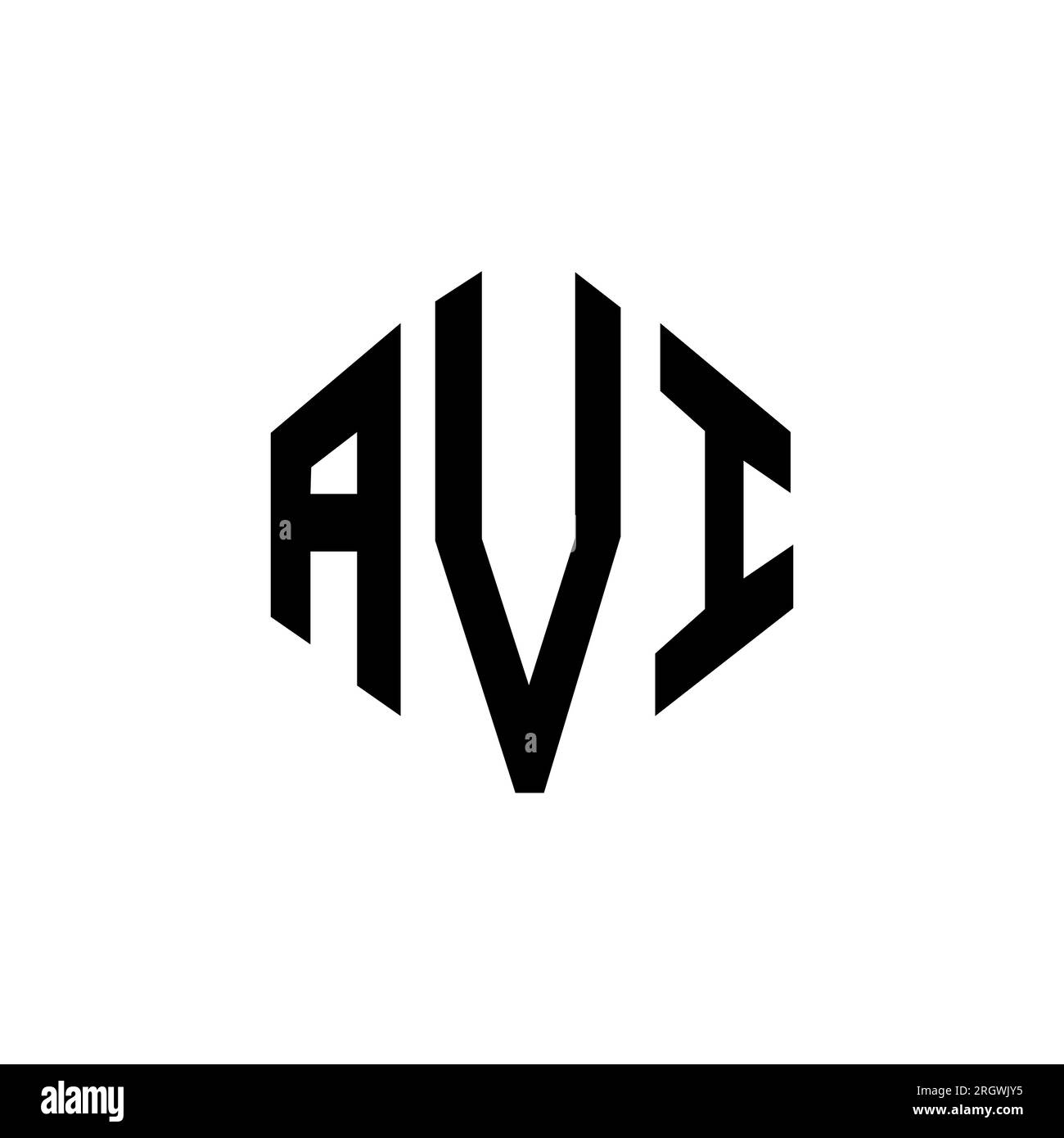 AVI letter logo design with polygon shape. AVI polygon and cube shape ...