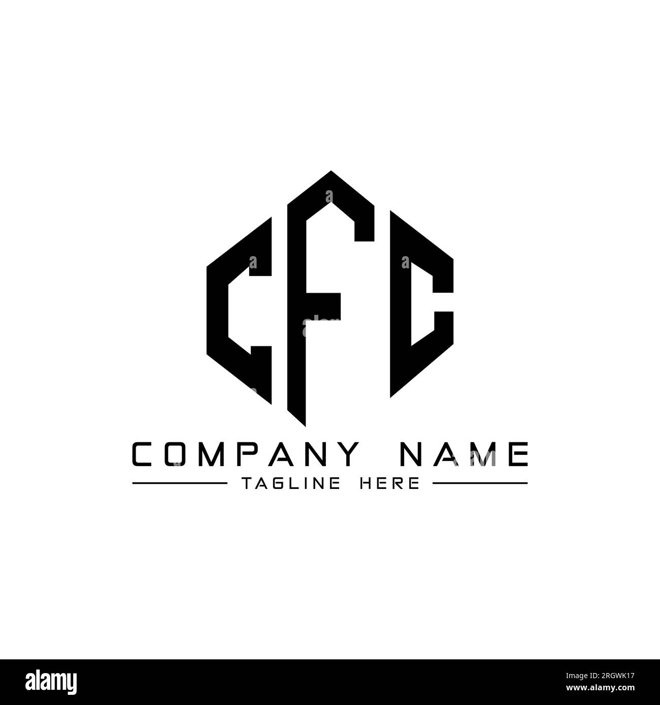 CFC letter logo design with polygon shape. CFC polygon and cube shape ...