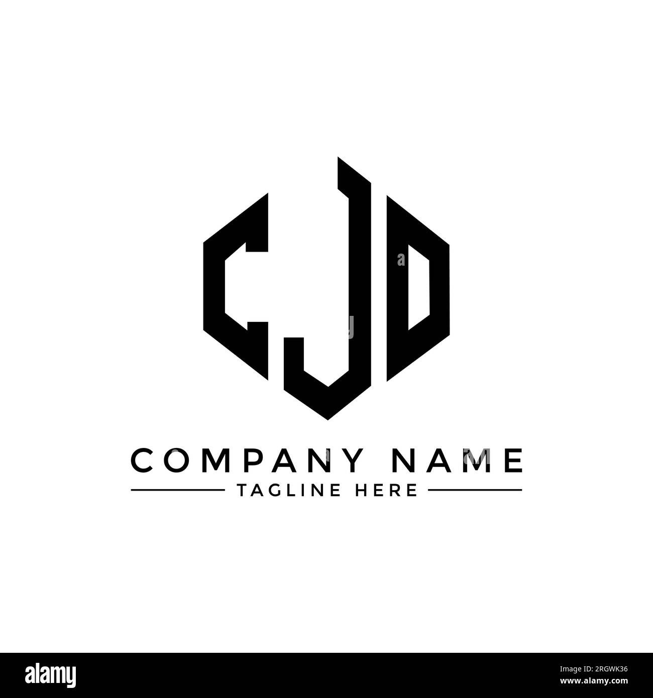 CJO letter logo design with polygon shape. CJO polygon and cube shape ...