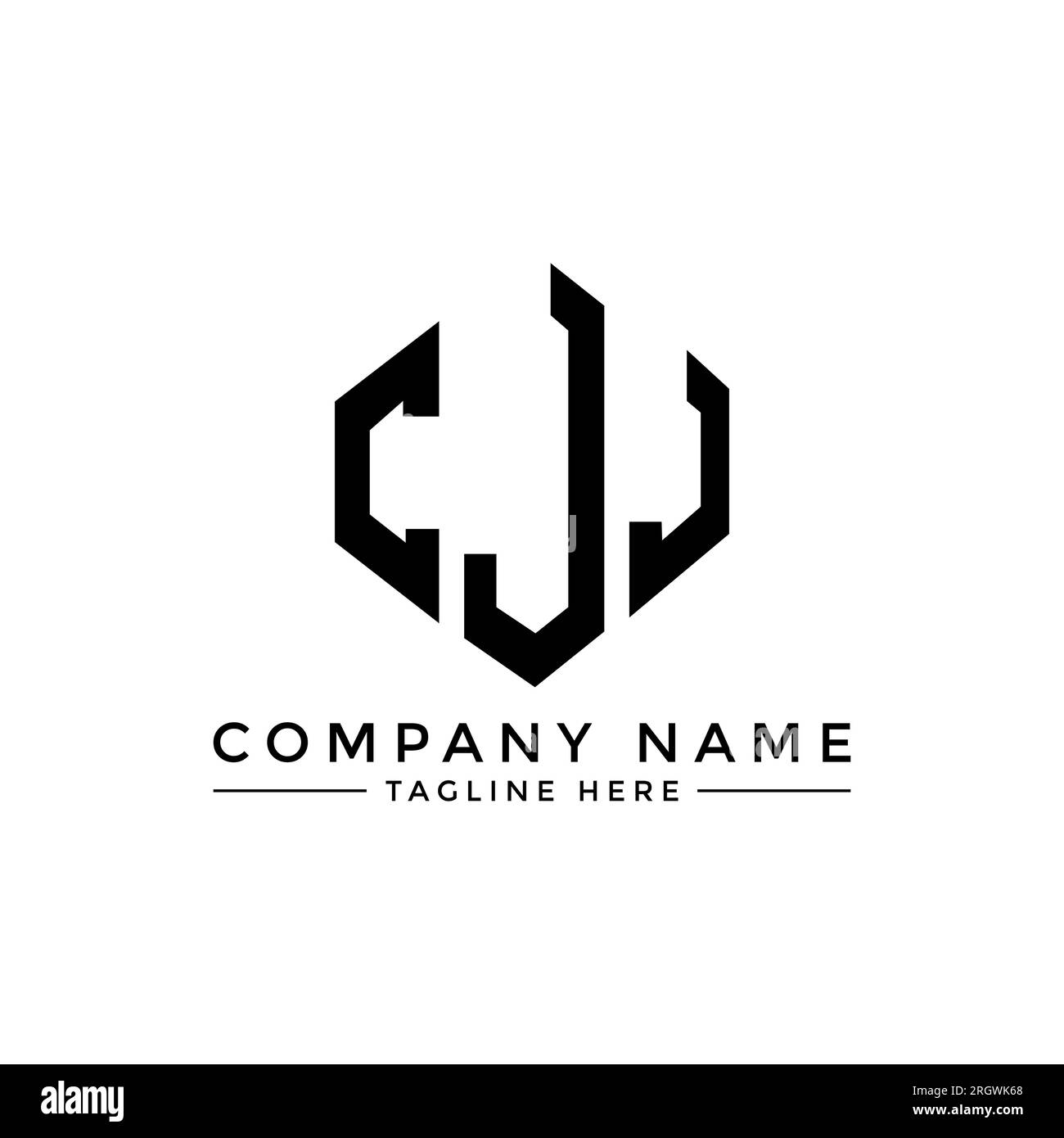 CJJ letter logo design with polygon shape. CJJ polygon and cube shape logo design. CJJ hexagon ...