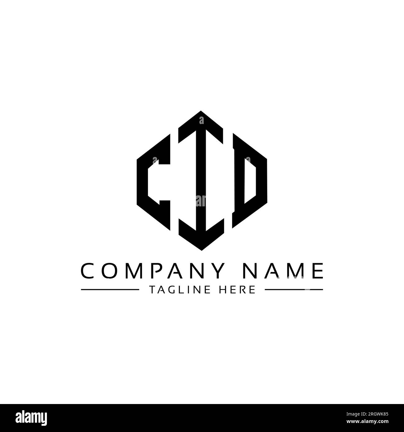 CID letter logo design with polygon shape. CID polygon and cube shape logo design. CID hexagon ...