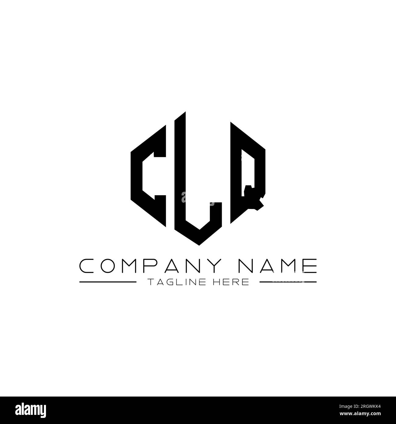 CLQ letter logo design with polygon shape. CLQ polygon and cube shape ...