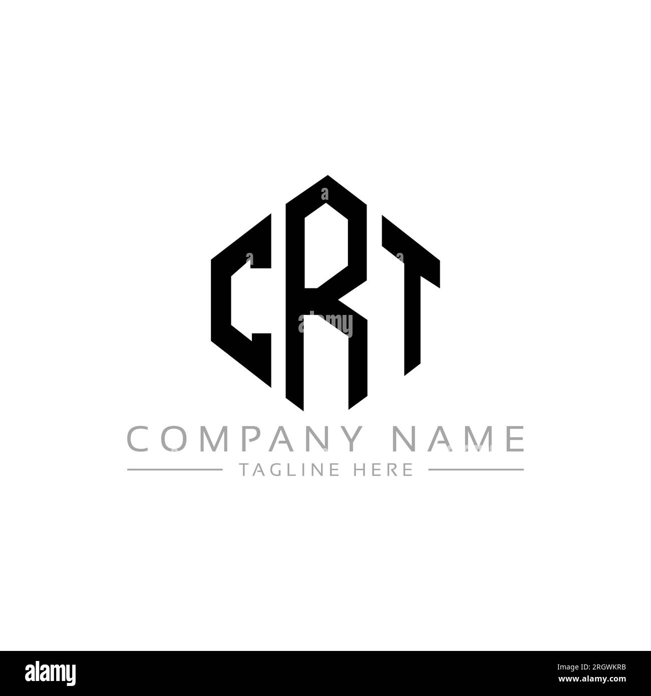 CRT letter logo design with polygon shape. CRT polygon and cube shape logo design. CRT hexagon ...