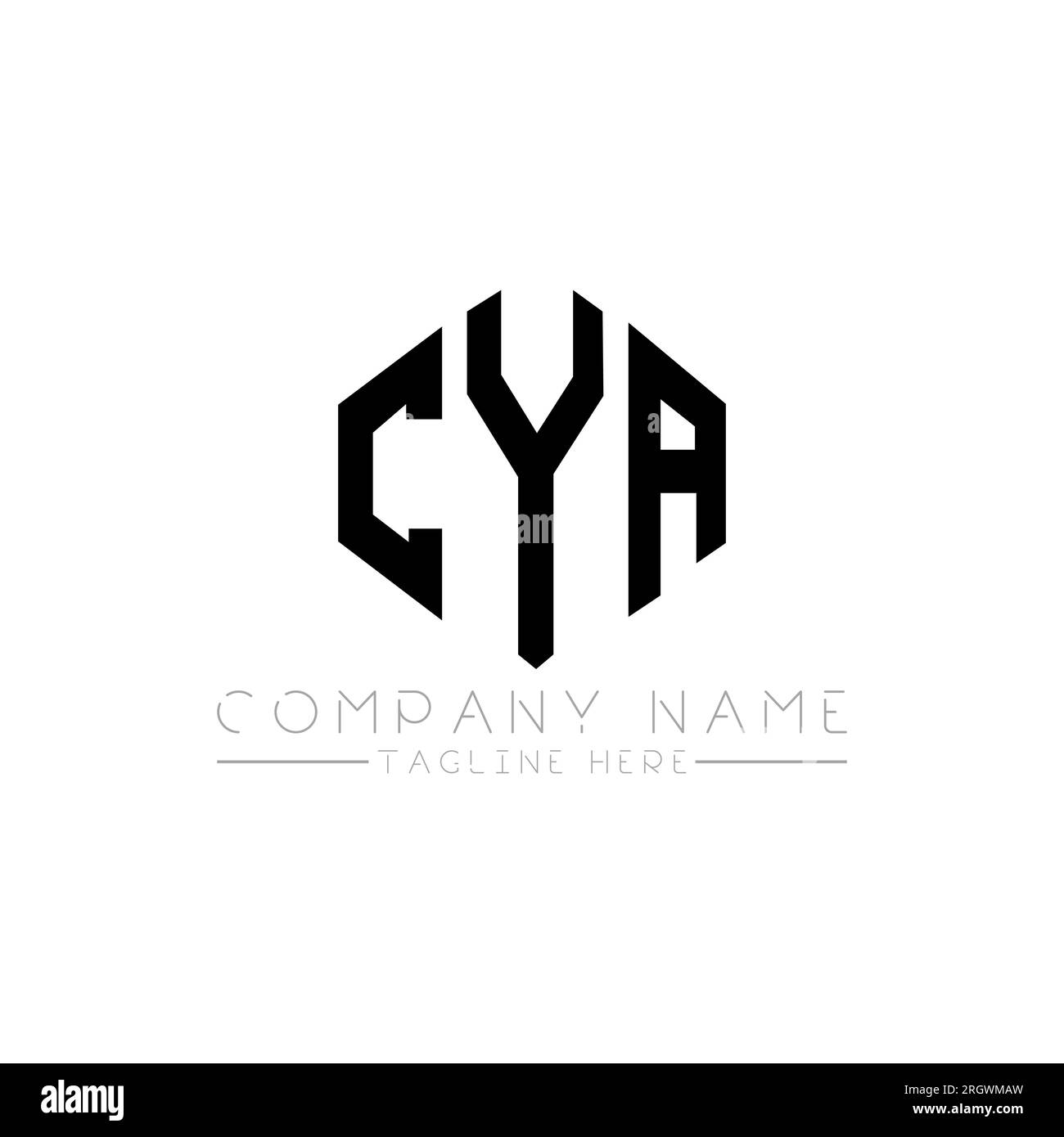 CYA letter logo design with polygon shape. CYA polygon and cube shape ...