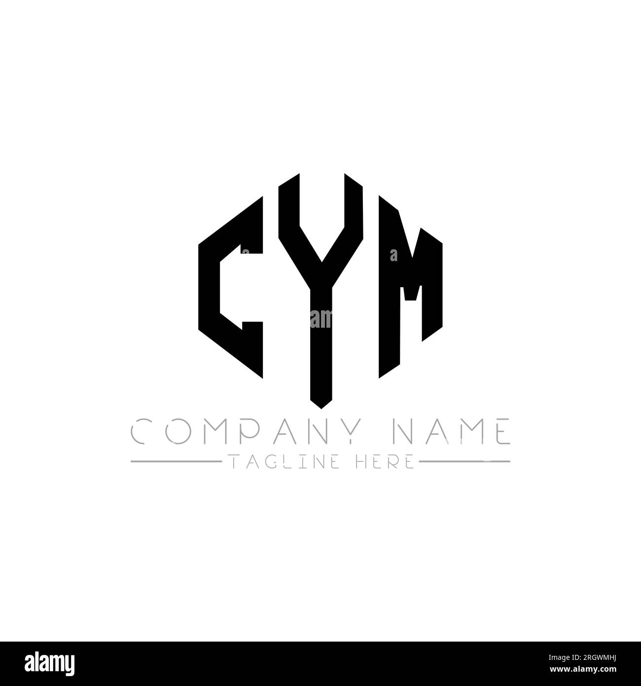 CYM letter logo design with polygon shape. CYM polygon and cube shape ...