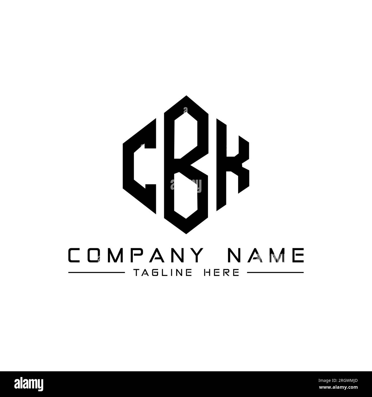 CBK letter logo design with polygon shape. CBK polygon and cube shape ...