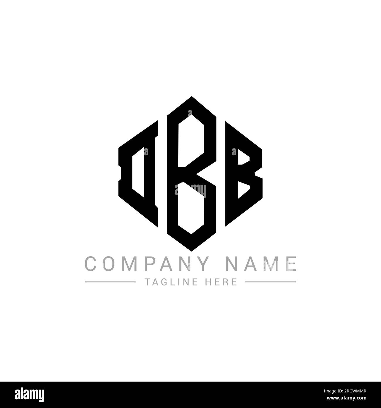 DBB letter logo design with polygon shape. DBB polygon and cube shape ...
