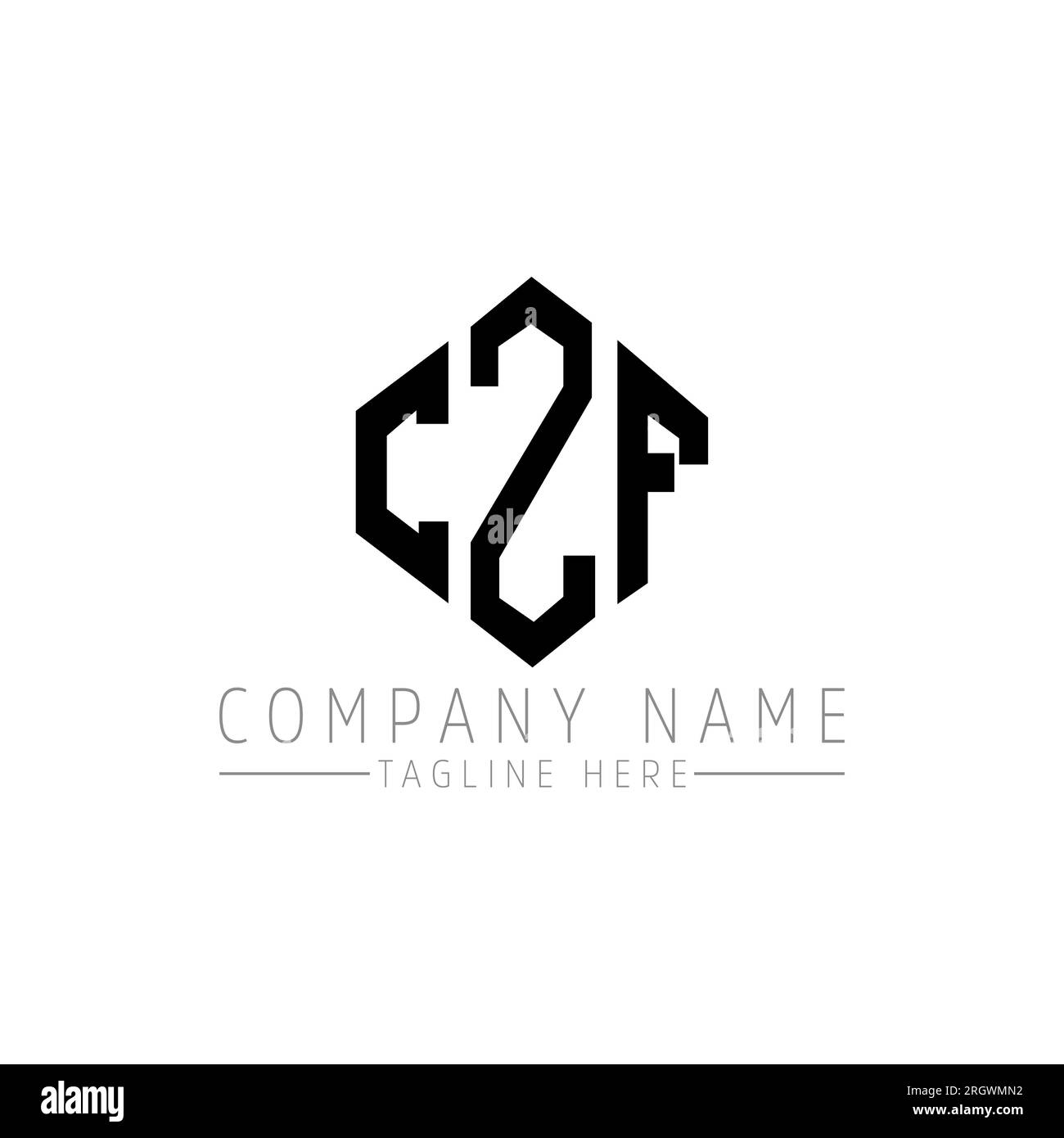 CZF letter logo design with polygon shape. CZF polygon and cube shape ...