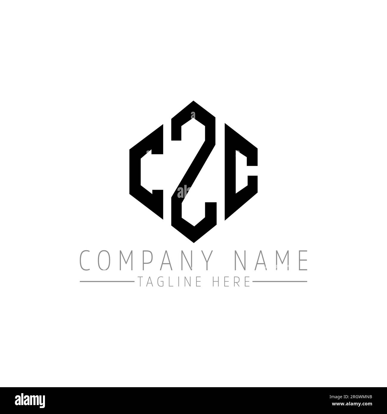CZC letter logo design with polygon shape. CZC polygon and cube shape ...