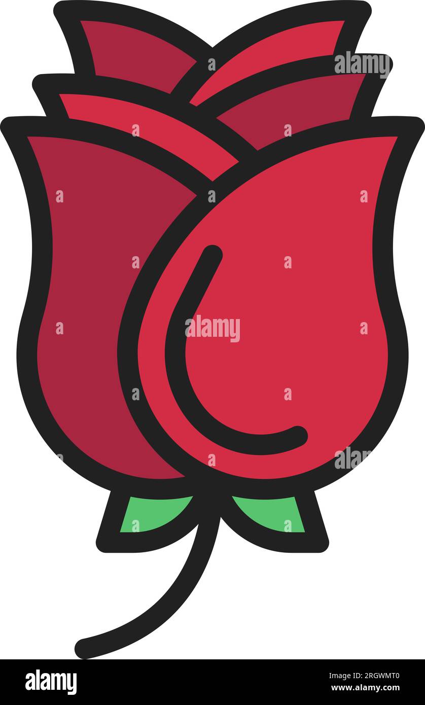 Rose Icon image. Suitable for mobile application Stock Vector Image ...