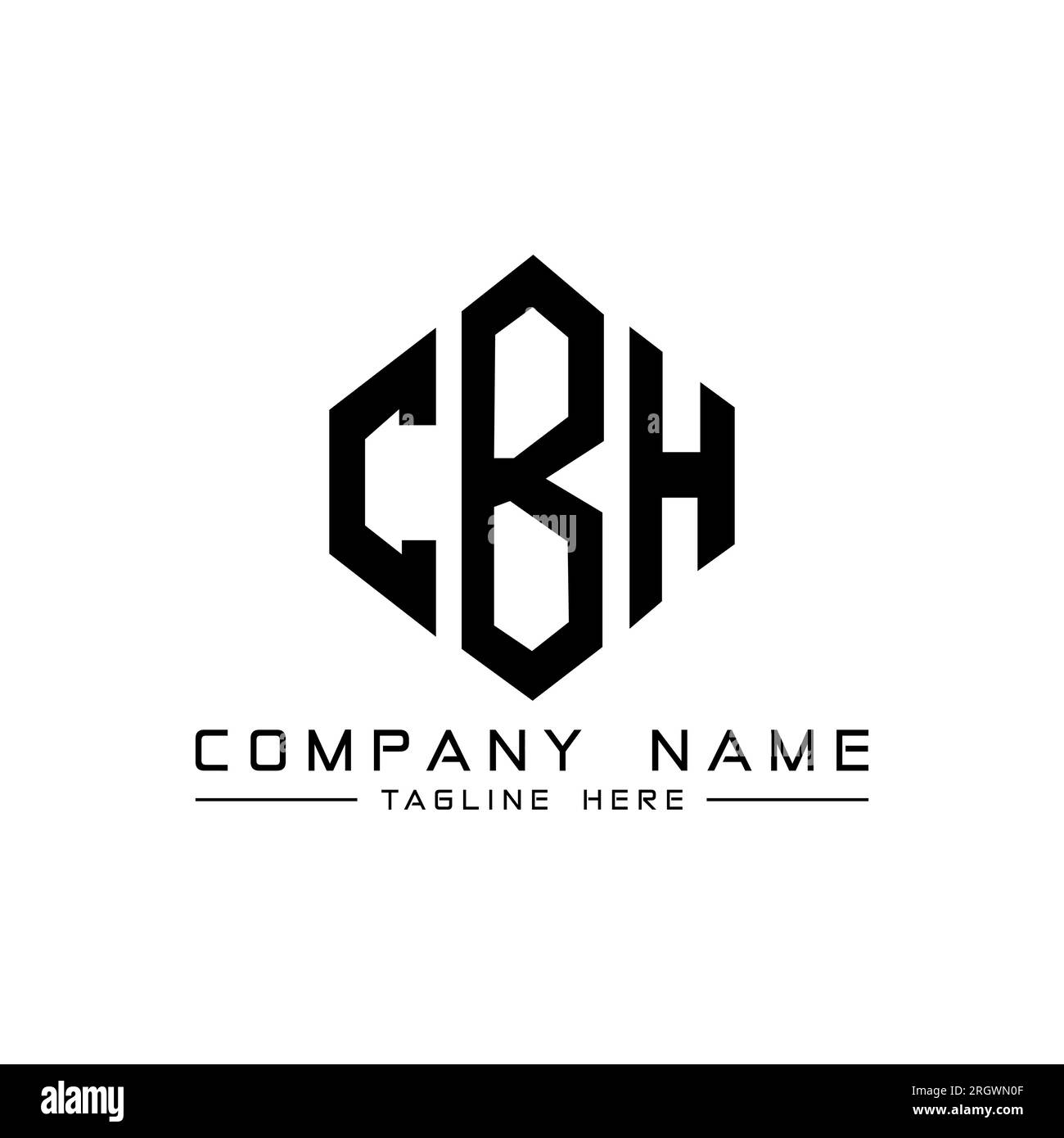 CBH letter logo design with polygon shape. CBH polygon and cube shape ...