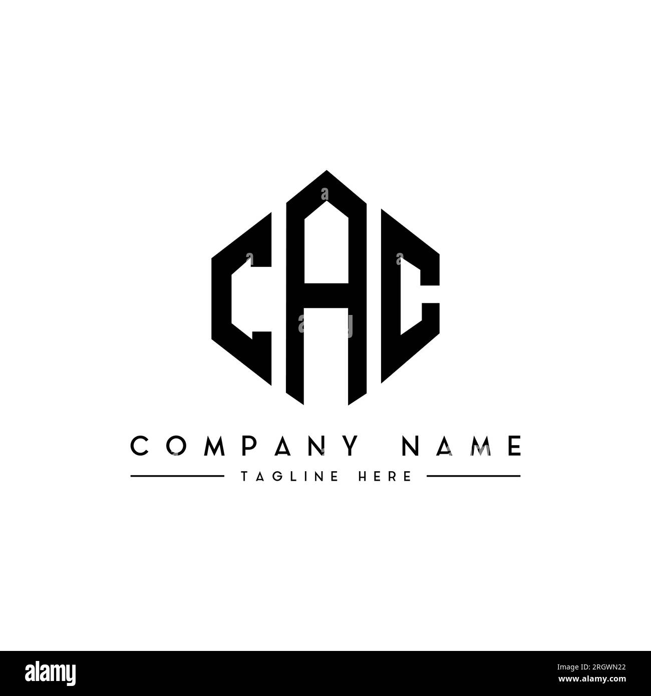 CAC letter logo design with polygon shape. CAC polygon and cube shape ...