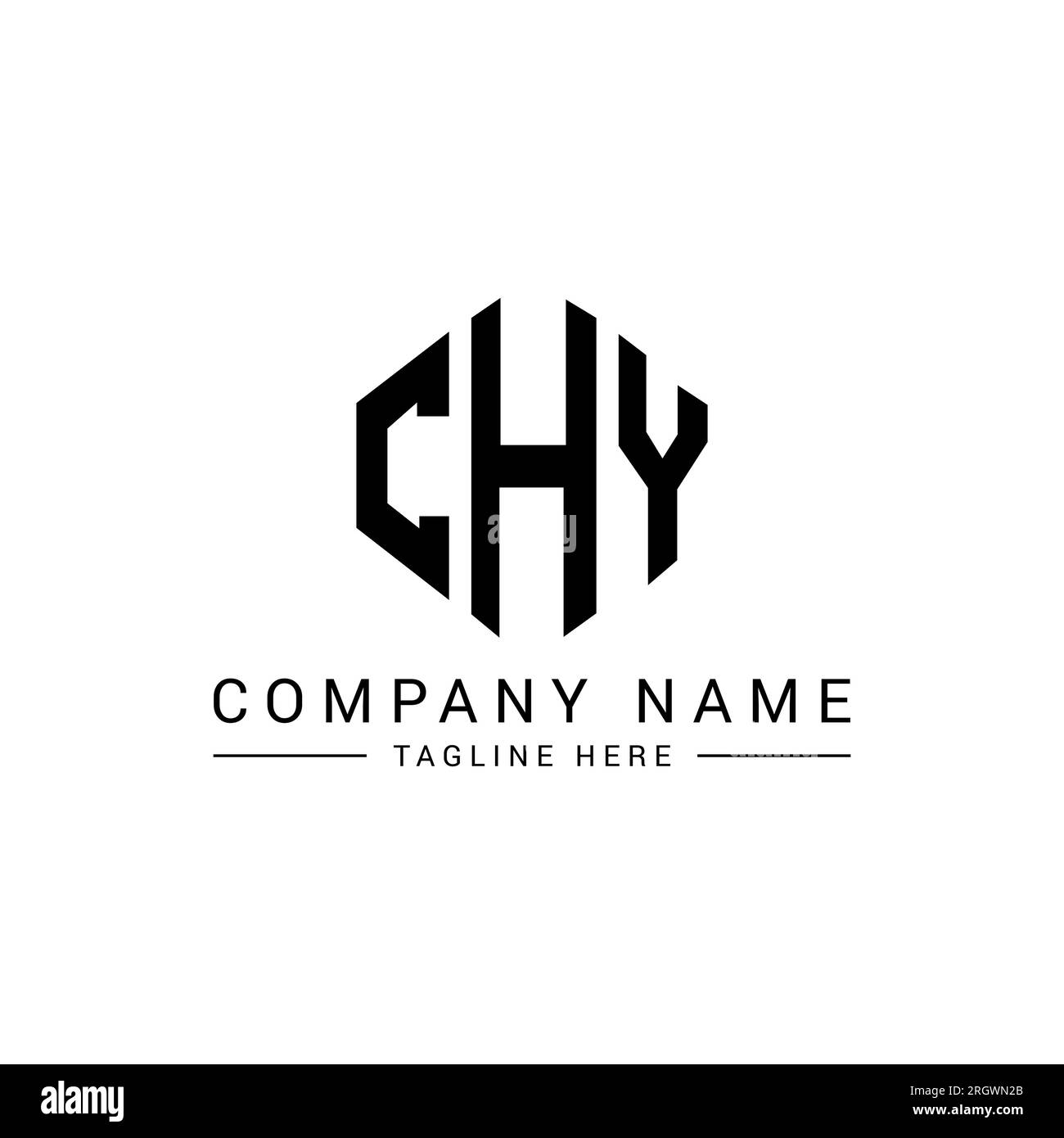 CHY letter logo design with polygon shape. CHY polygon and cube shape logo design. CHY hexagon ...