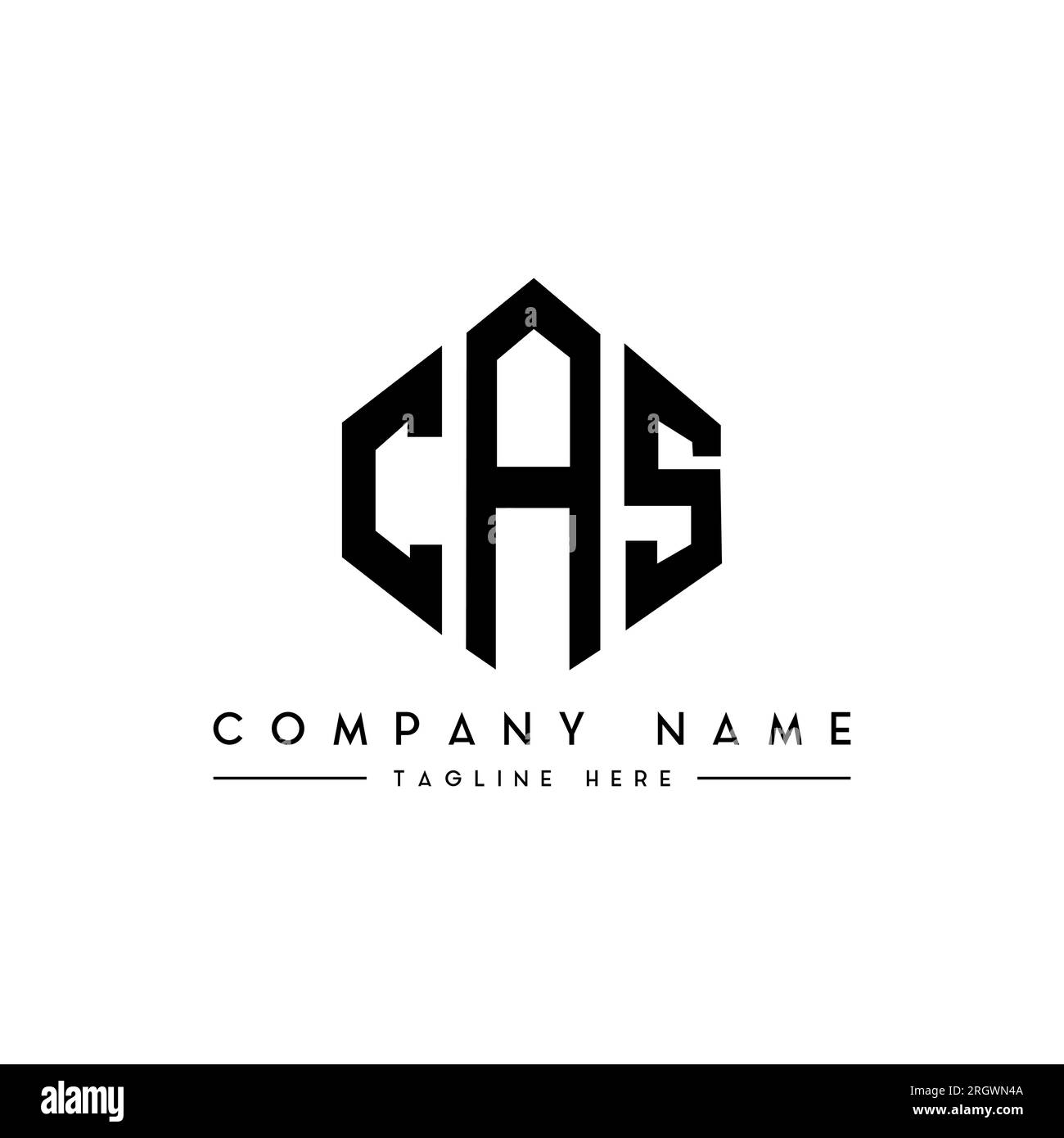 CAS letter logo design with polygon shape. CAS polygon and cube shape ...