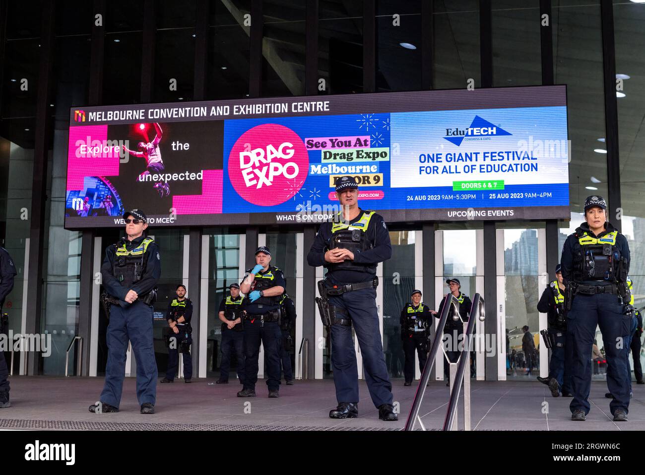 Melbourne, Australia, 12 August, 2023. A police line outside of the ...