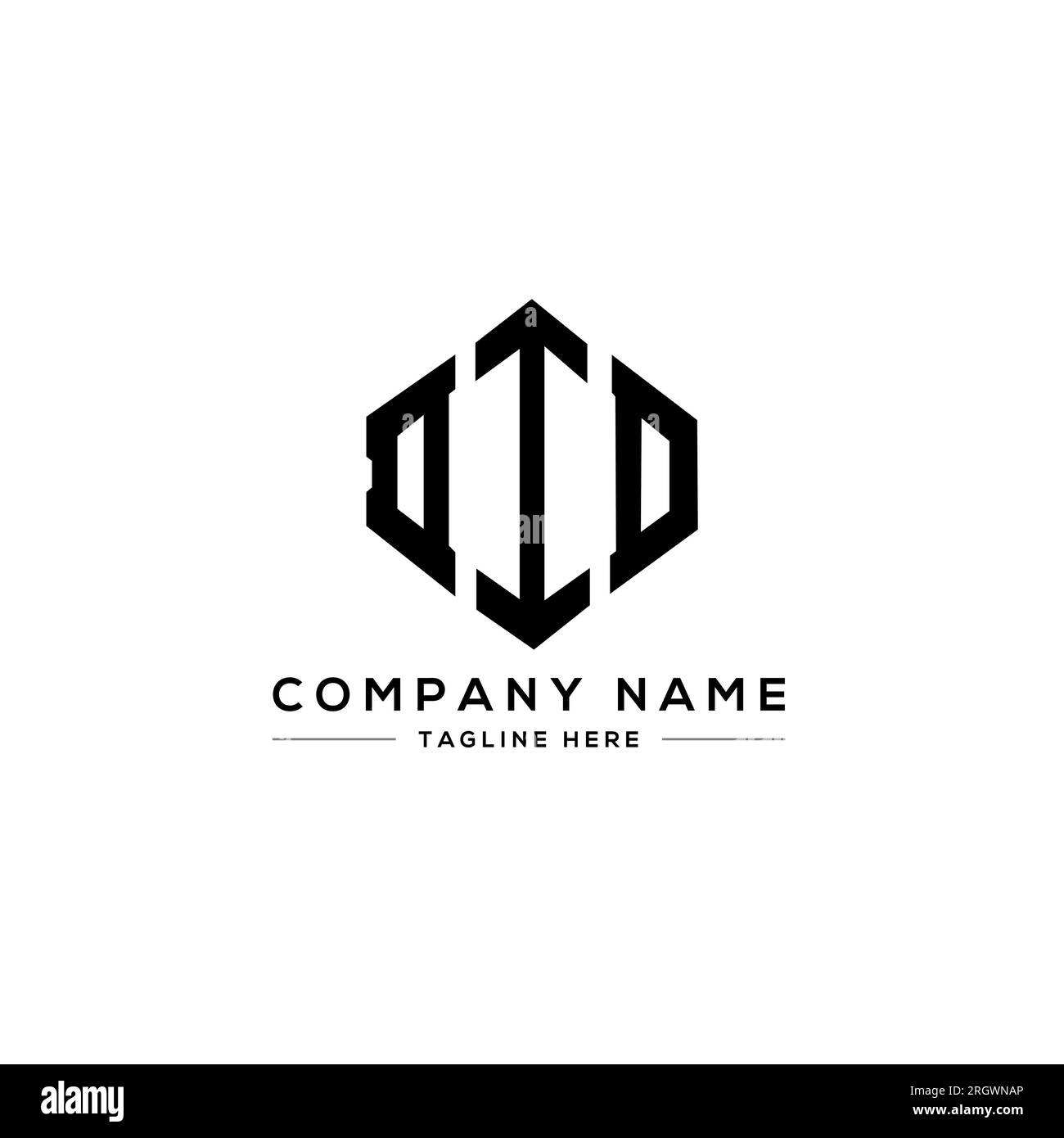 DID letter logo design with polygon shape. DID polygon and cube shape ...