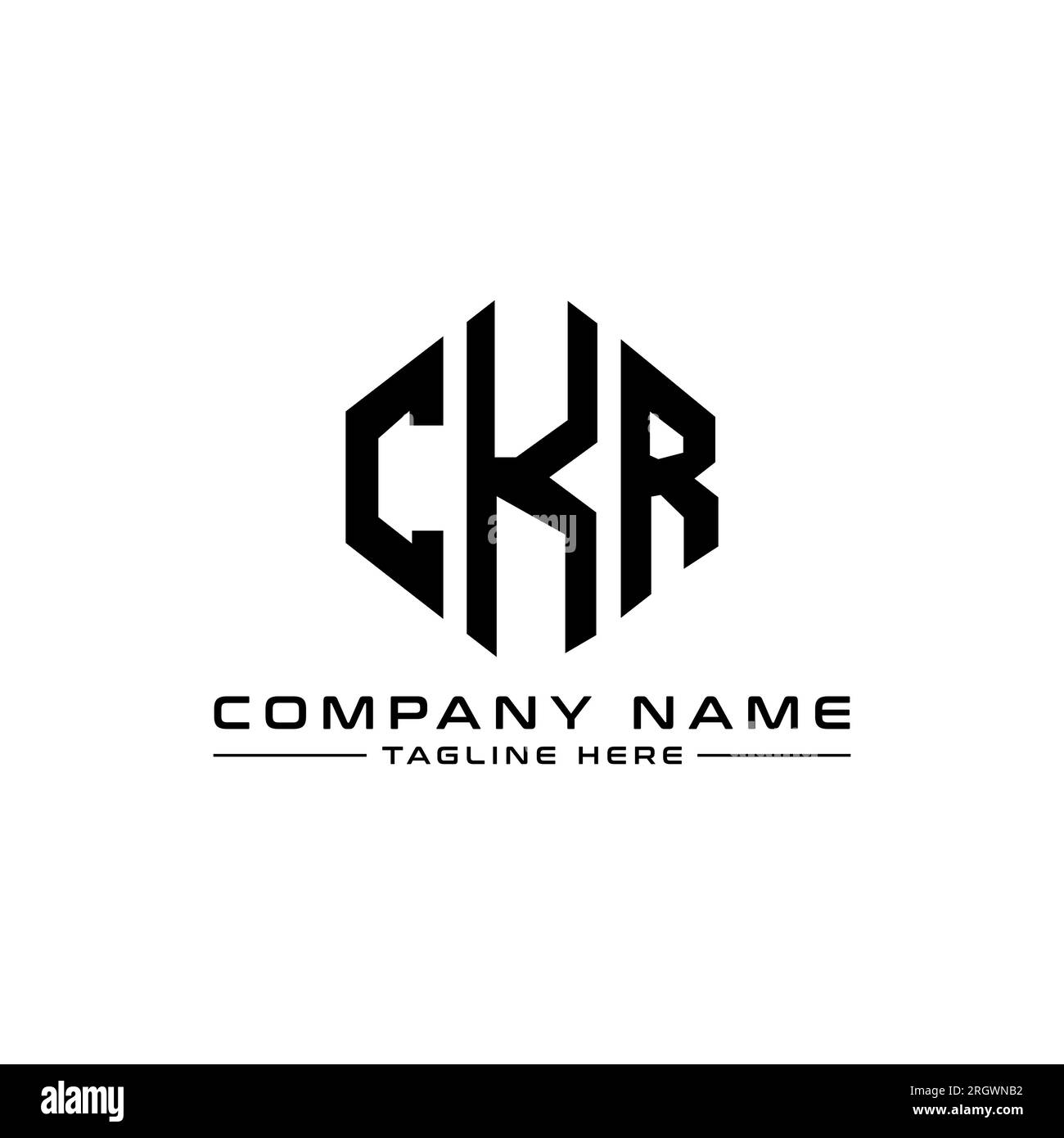 CKR letter logo design with polygon shape. CKR polygon and cube shape ...
