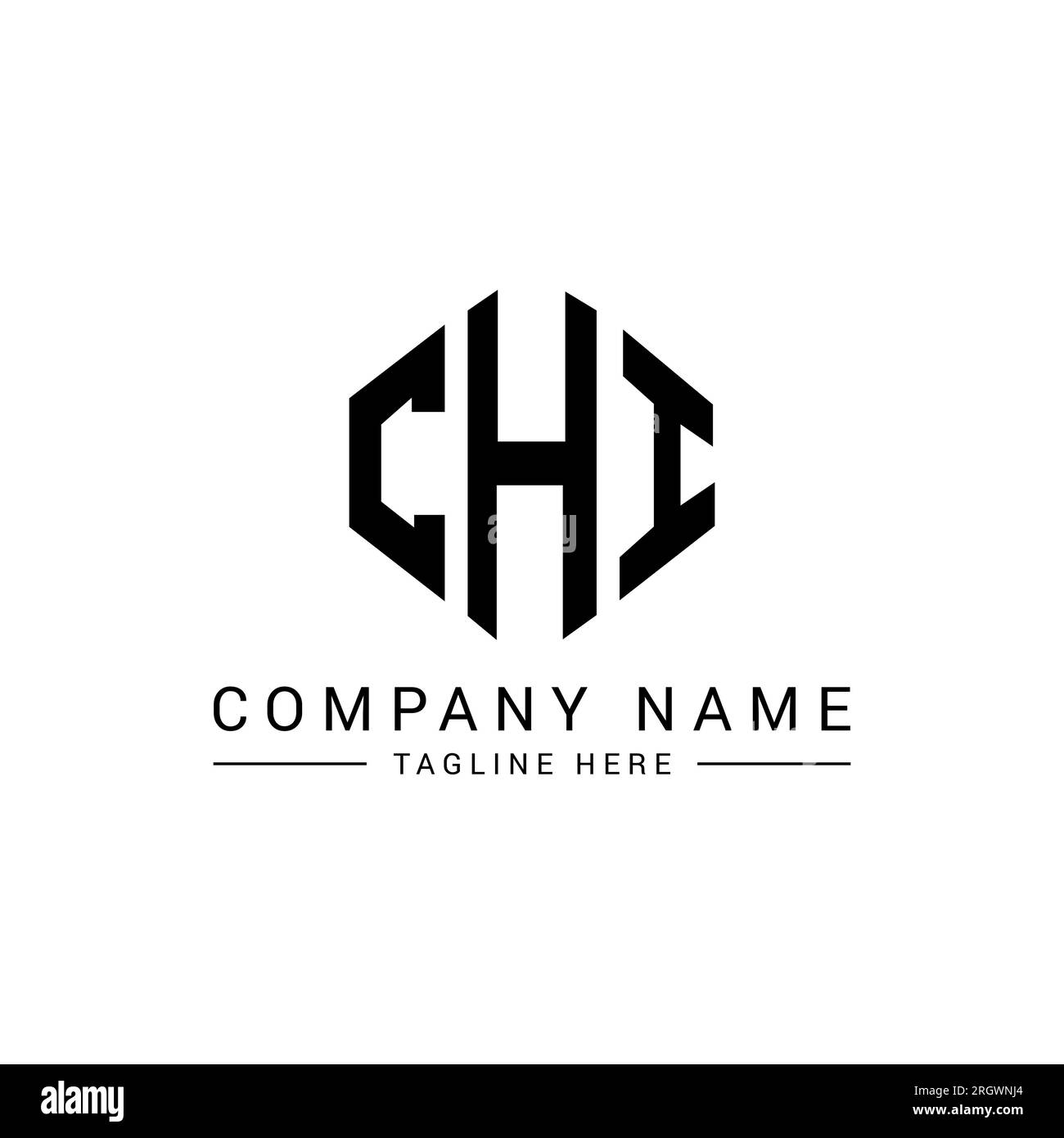CHI letter logo design with polygon shape. CHI polygon and cube shape ...