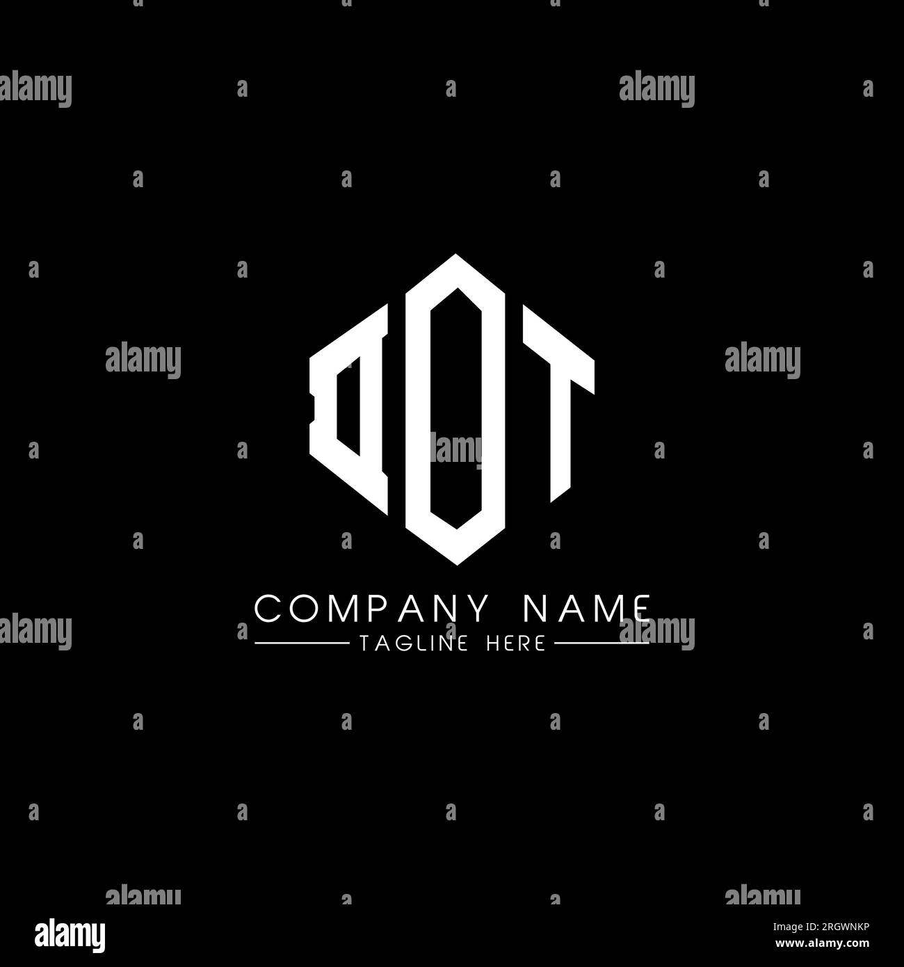 DOT letter logo design with polygon shape. DOT polygon and cube shape ...