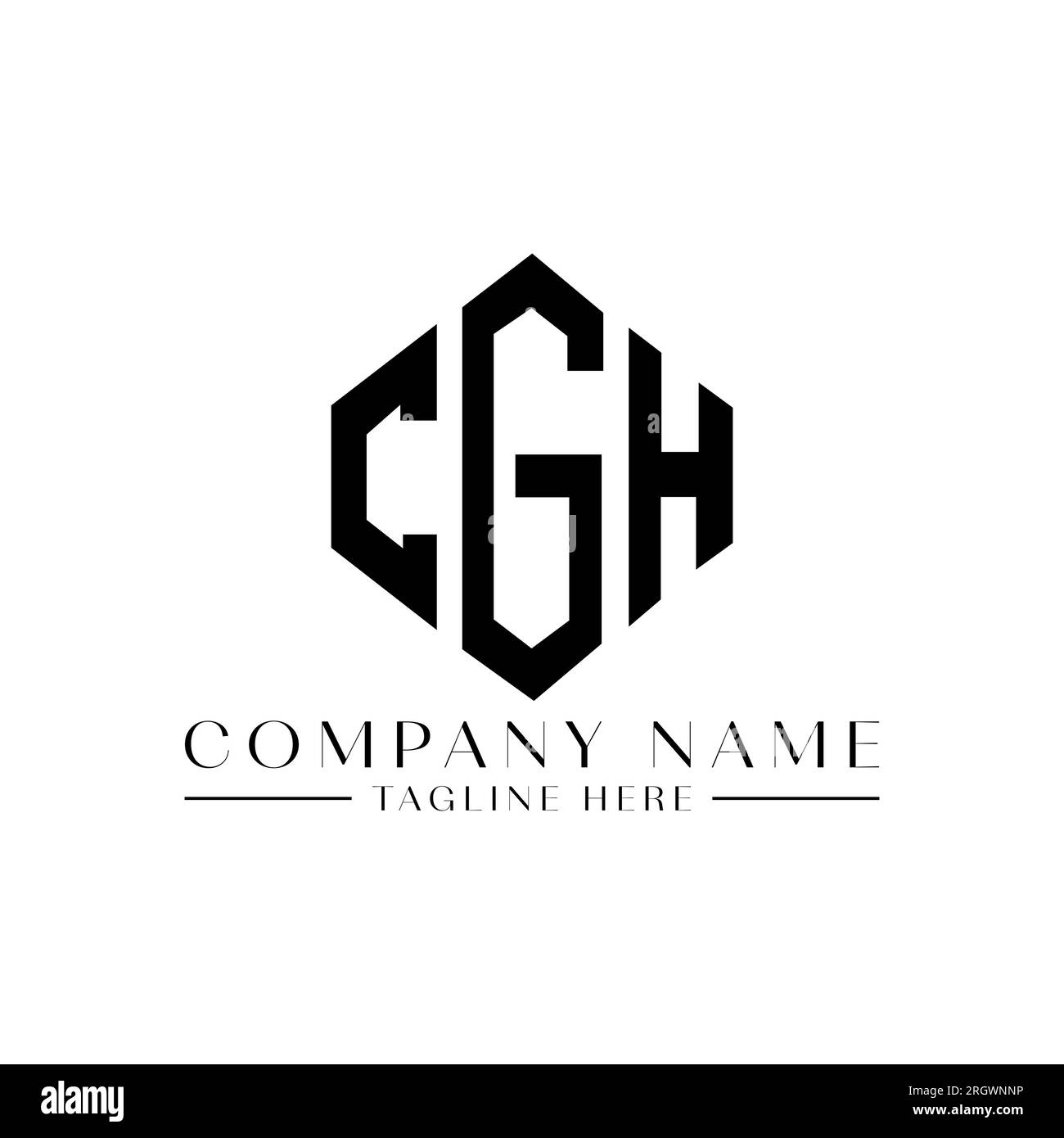 CGH letter logo design with polygon shape. CGH polygon and cube shape ...