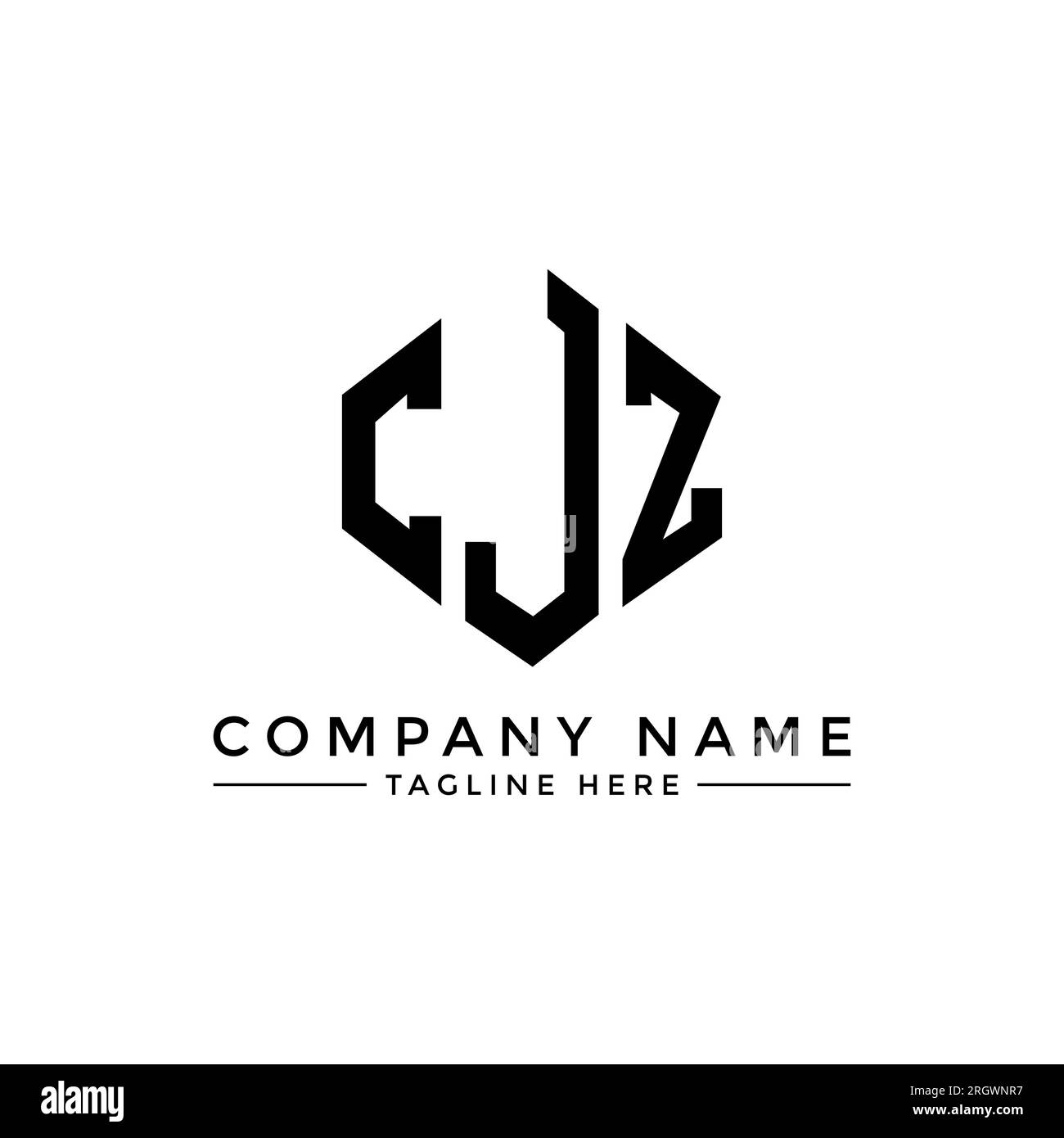 CJZ letter logo design with polygon shape. CJZ polygon and cube shape ...