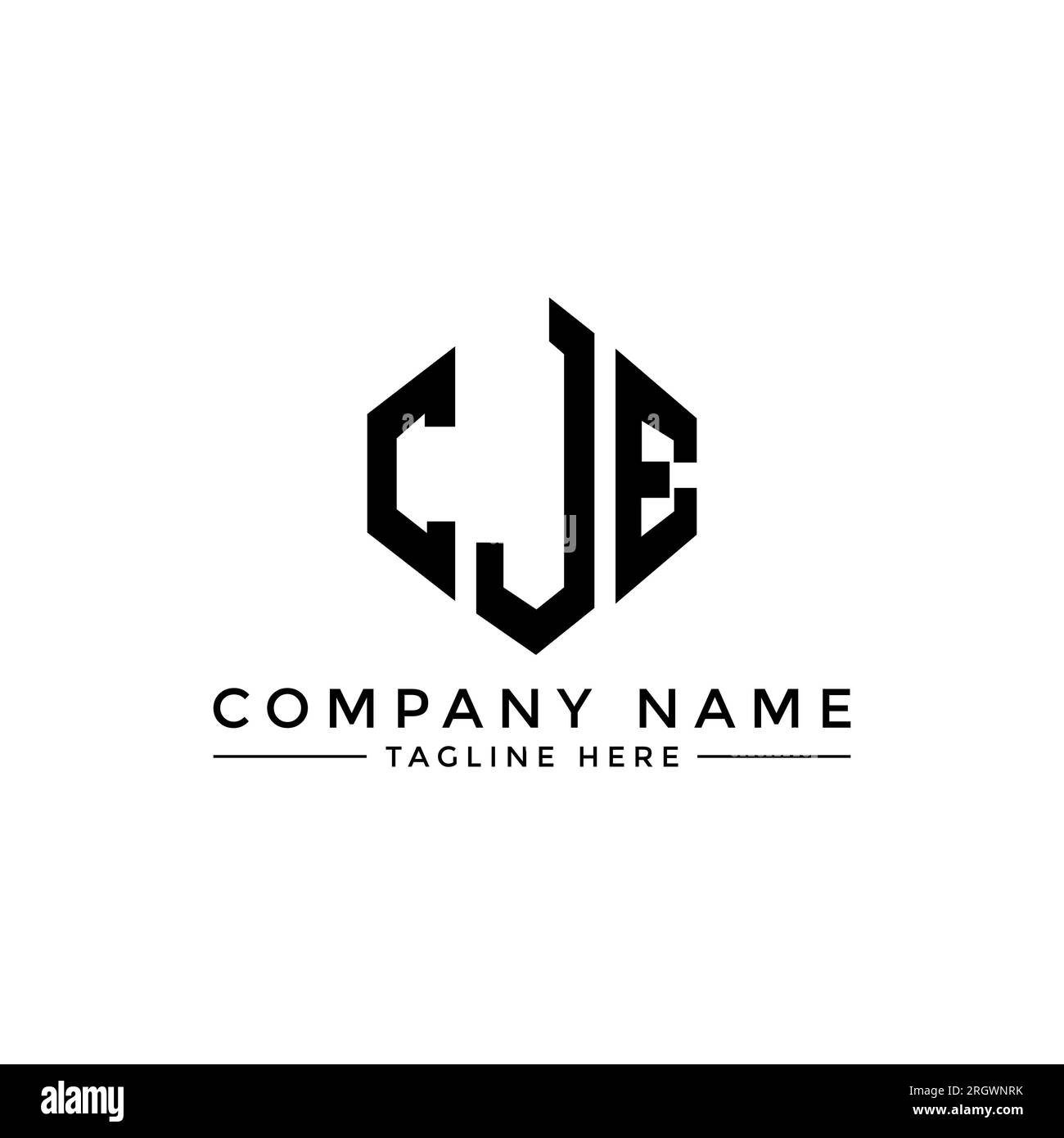CJE letter logo design with polygon shape. CJE polygon and cube shape ...