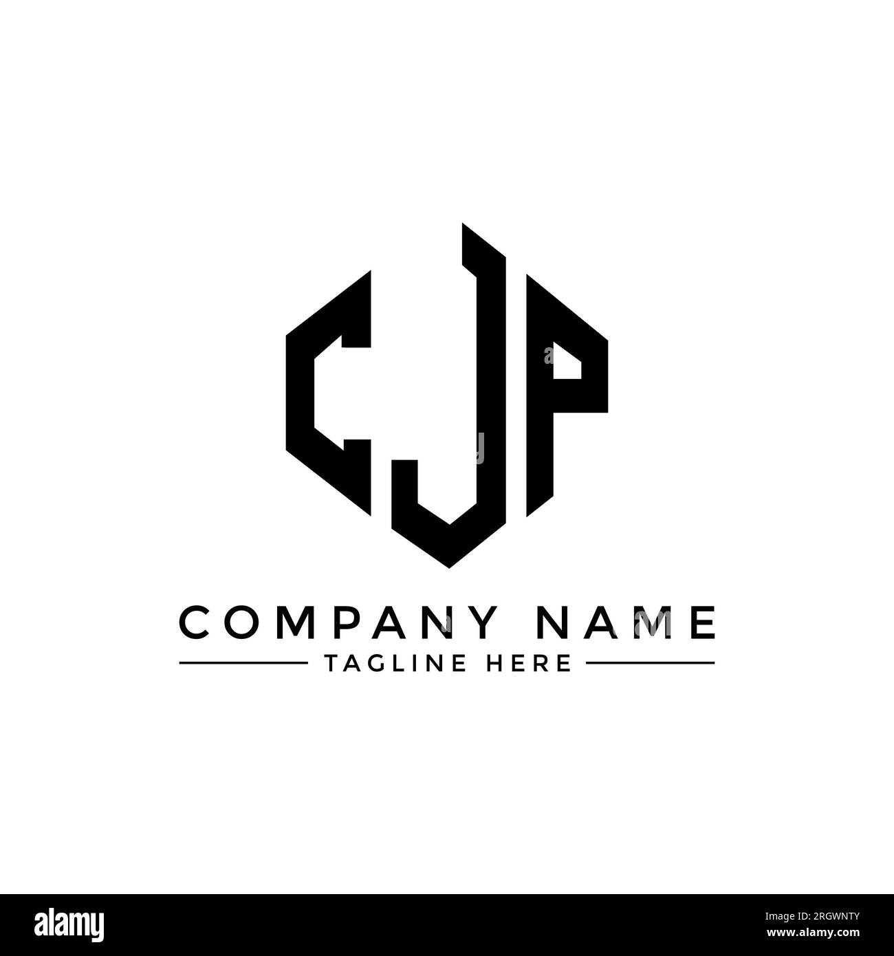 CJP letter logo design with polygon shape. CJP polygon and cube shape ...