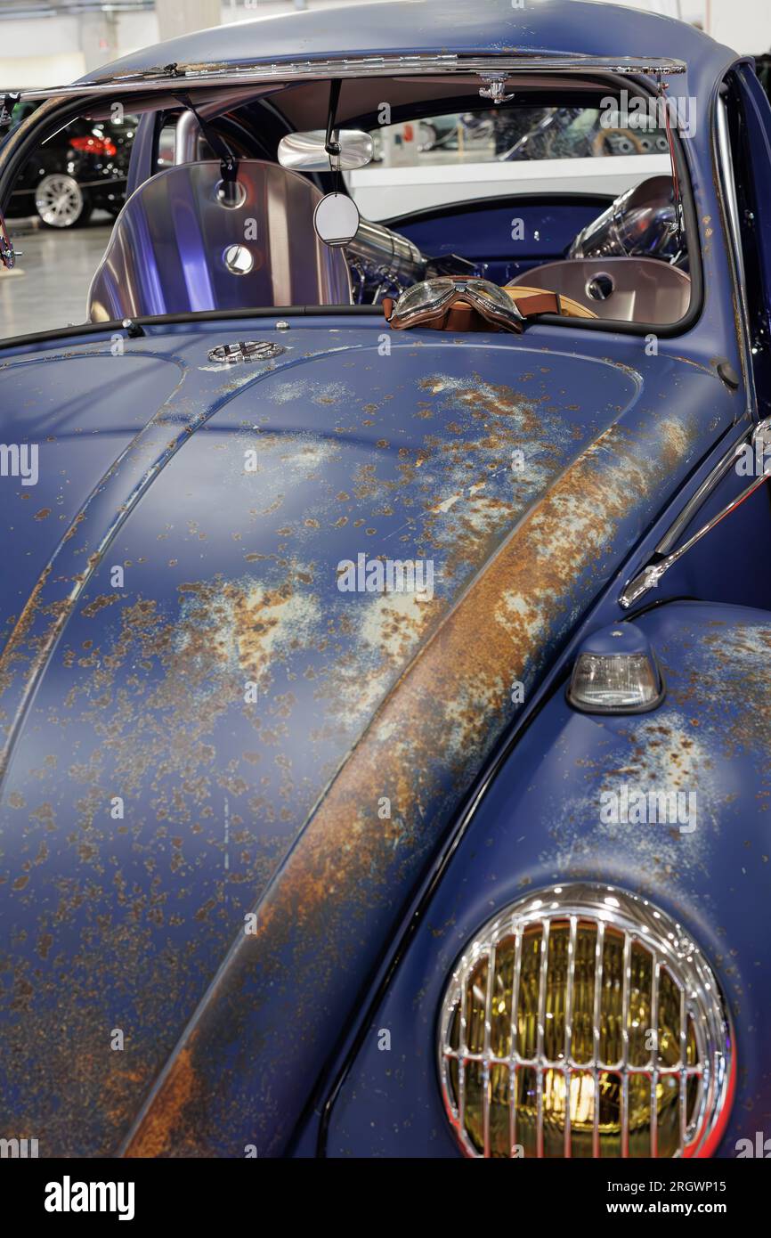 Old Model Volkswagen Beetle with Rusty Exterior Bodywork but Refurbished Internally Stock Photo ...