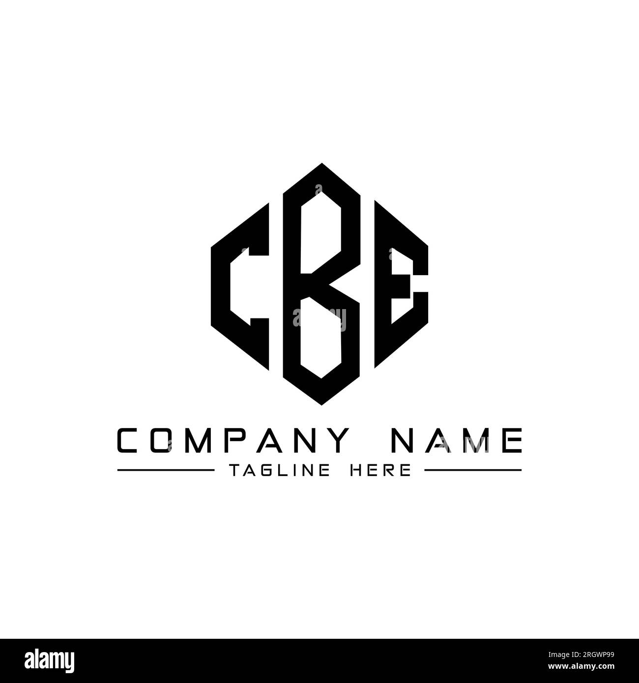 CBE letter logo design with polygon shape. CBE polygon and cube shape ...