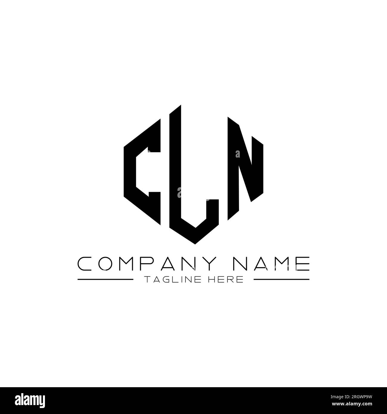 CLN letter logo design with polygon shape. CLN polygon and cube shape ...
