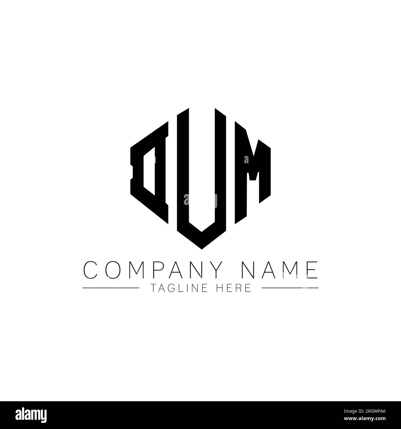 DUM letter logo design with polygon shape. DUM polygon and cube shape ...