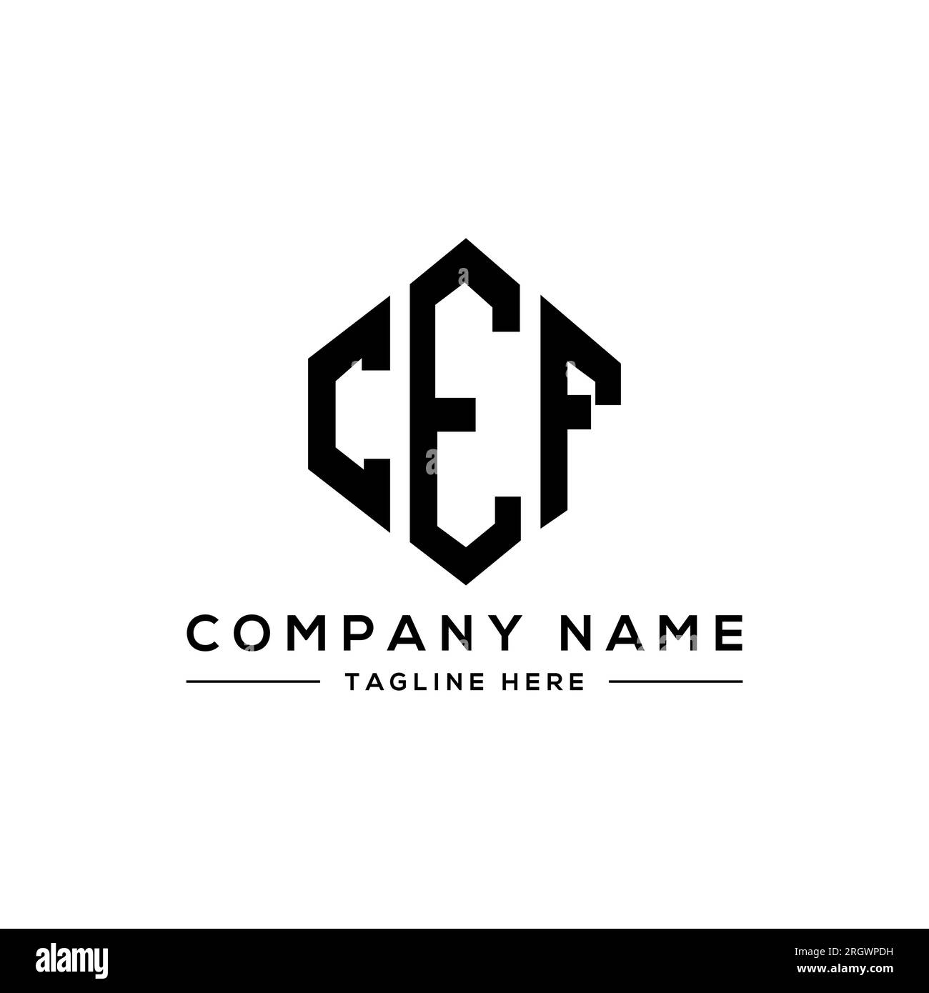 CEF letter logo design with polygon shape. CEF polygon and cube shape ...