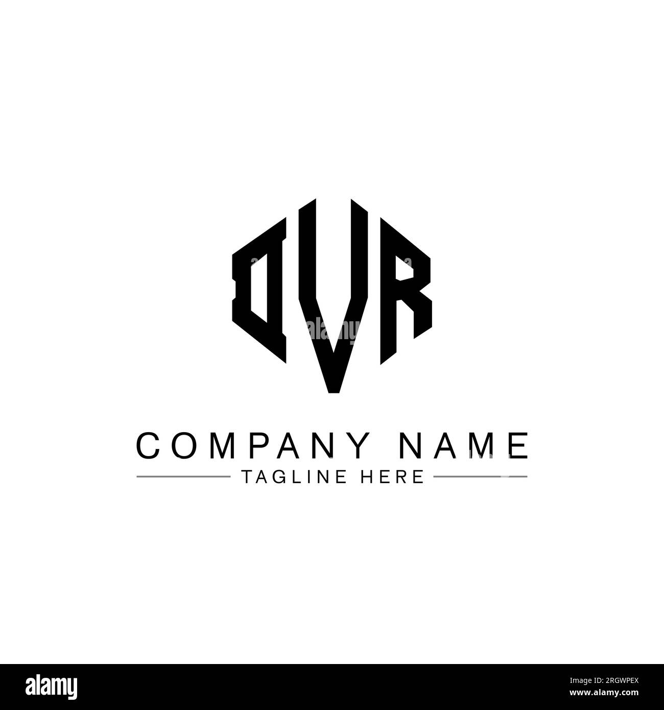 DVR letter logo design with polygon shape. DVR polygon and cube shape ...