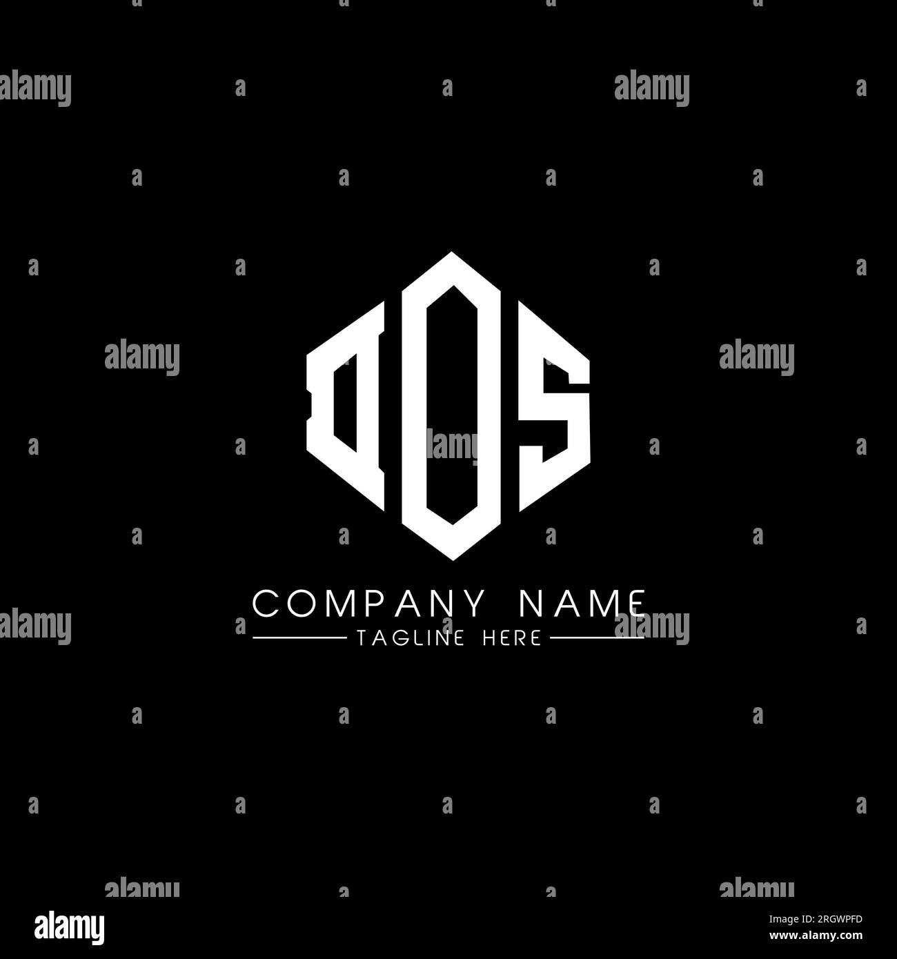 DOS letter logo design with polygon shape. DOS polygon and cube shape ...
