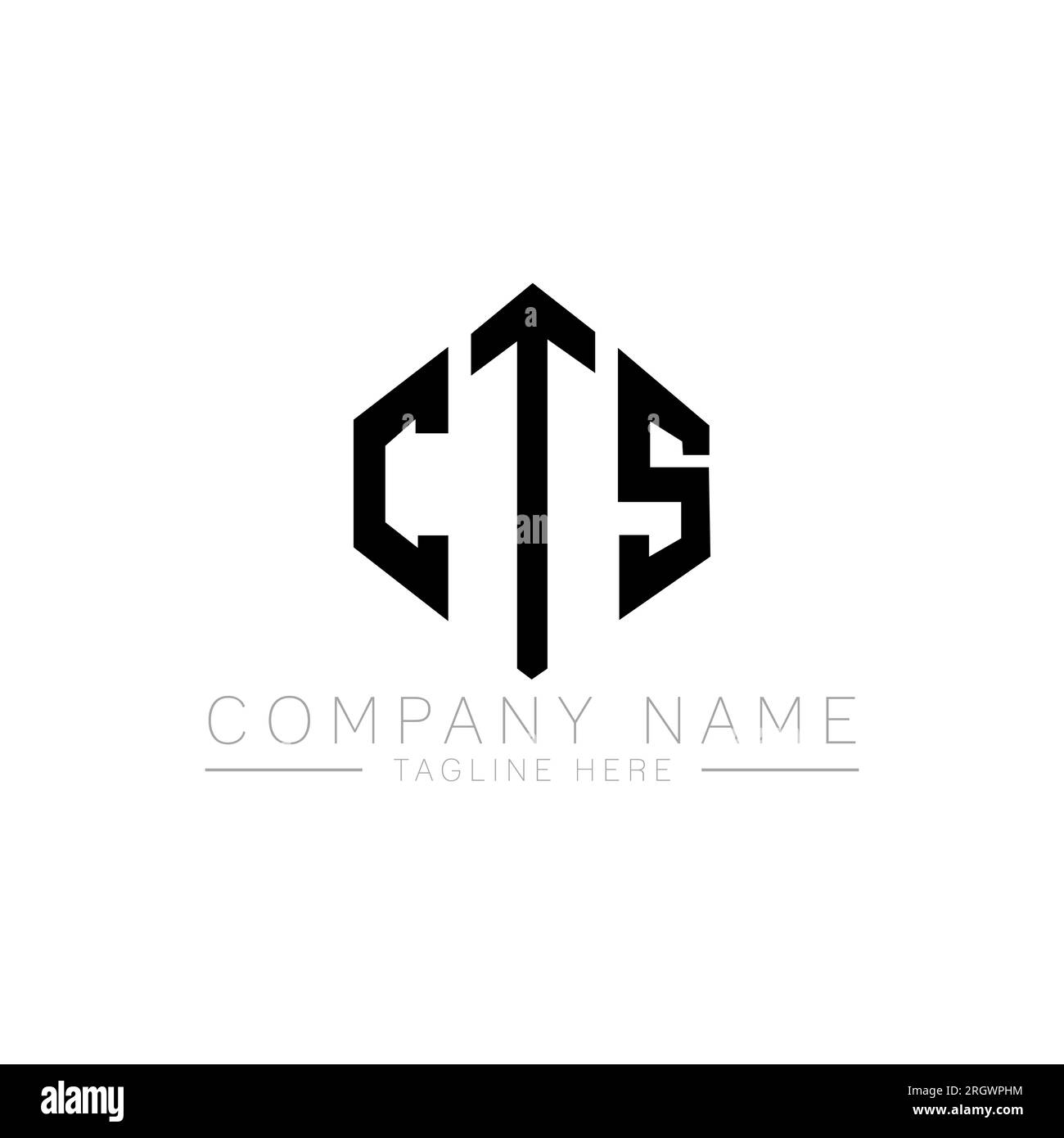 CTS letter logo design with polygon shape. CTS polygon and cube shape ...