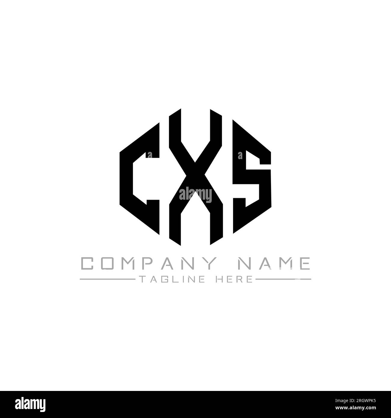 CXS letter logo design with polygon shape. CXS polygon and cube shape ...