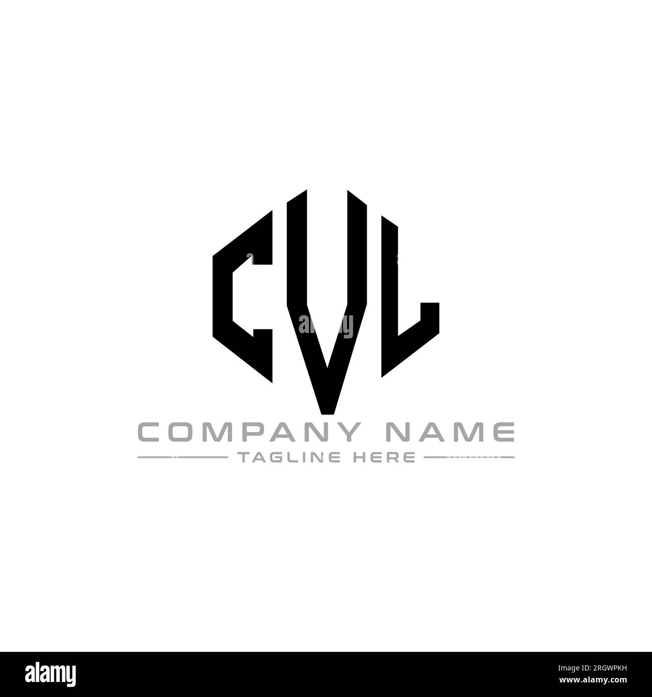 CVL letter logo design with polygon shape. CVL polygon and cube shape ...