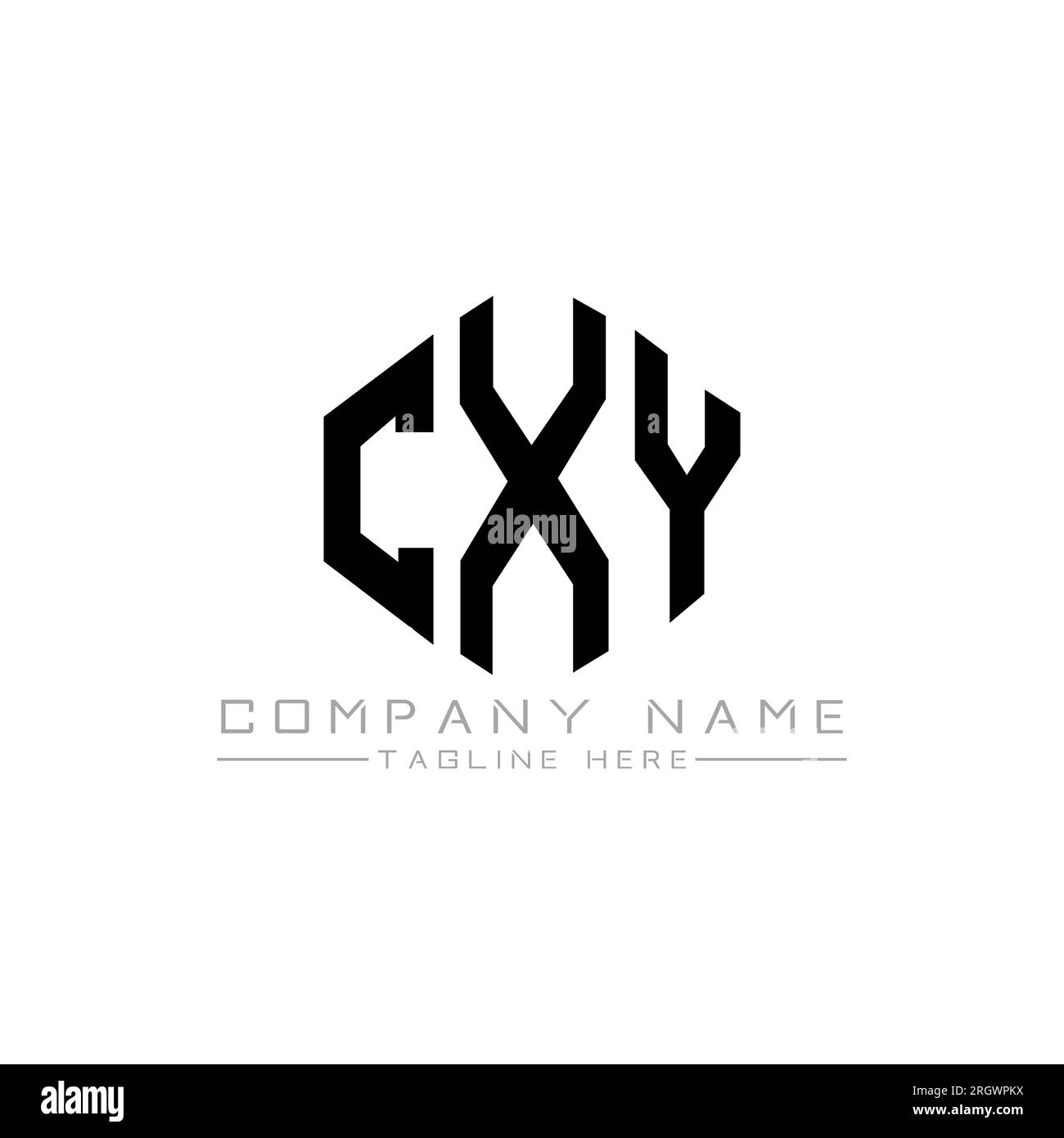 CXY letter logo design with polygon shape. CXY polygon and cube shape ...