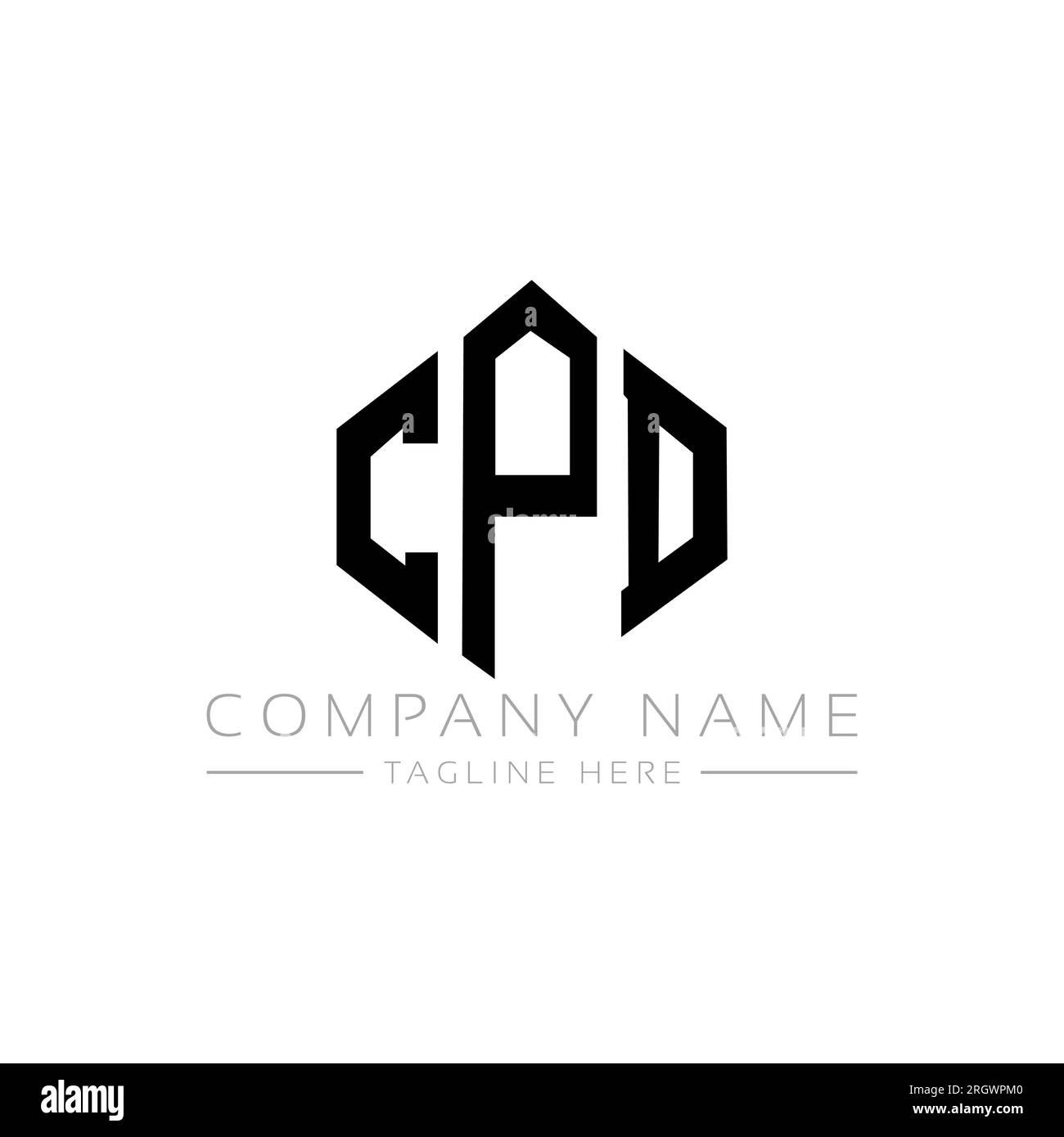 CPD letter logo design with polygon shape. CPD polygon and cube shape ...