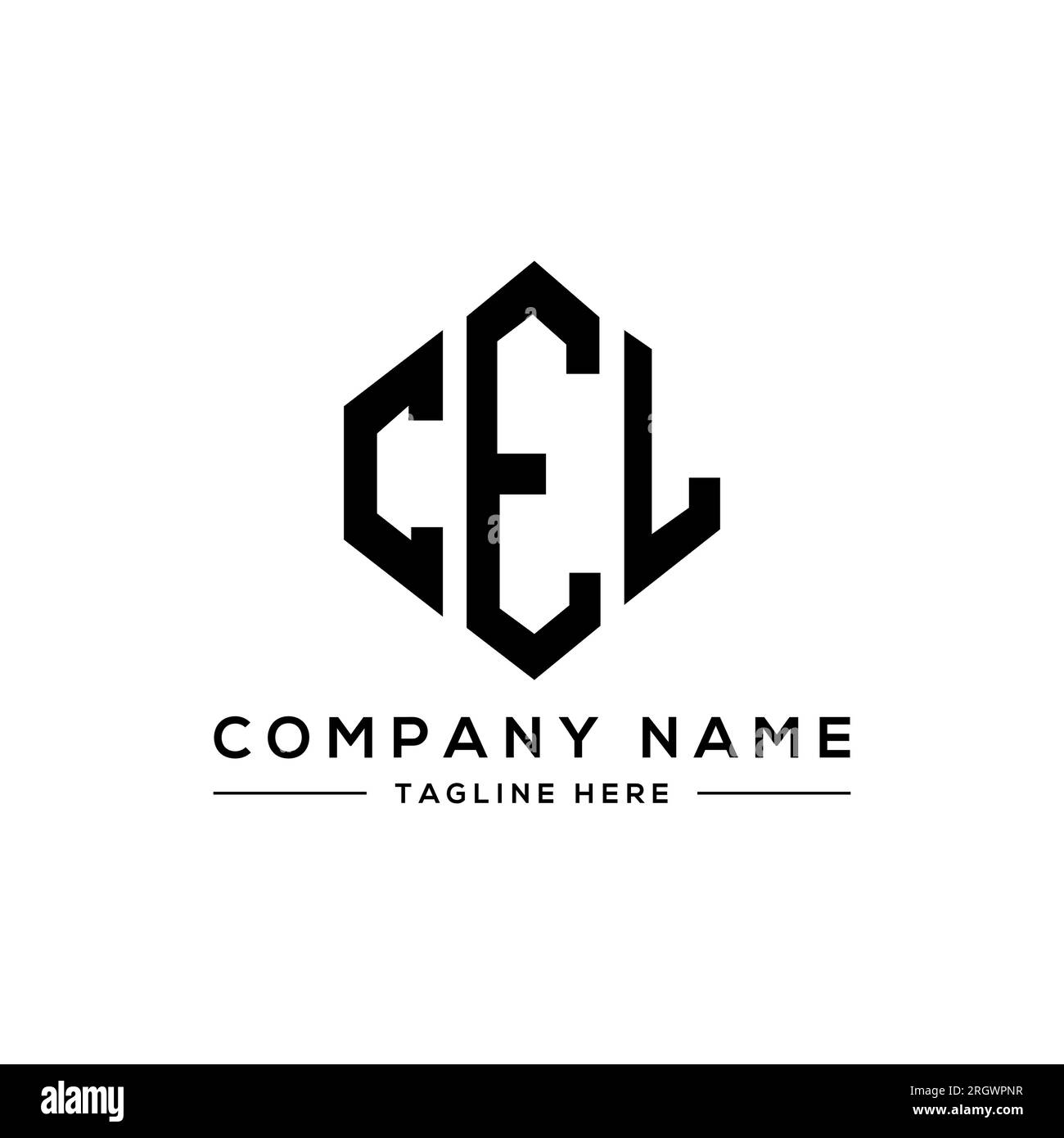 CEL letter logo design with polygon shape. CEL polygon and cube shape ...