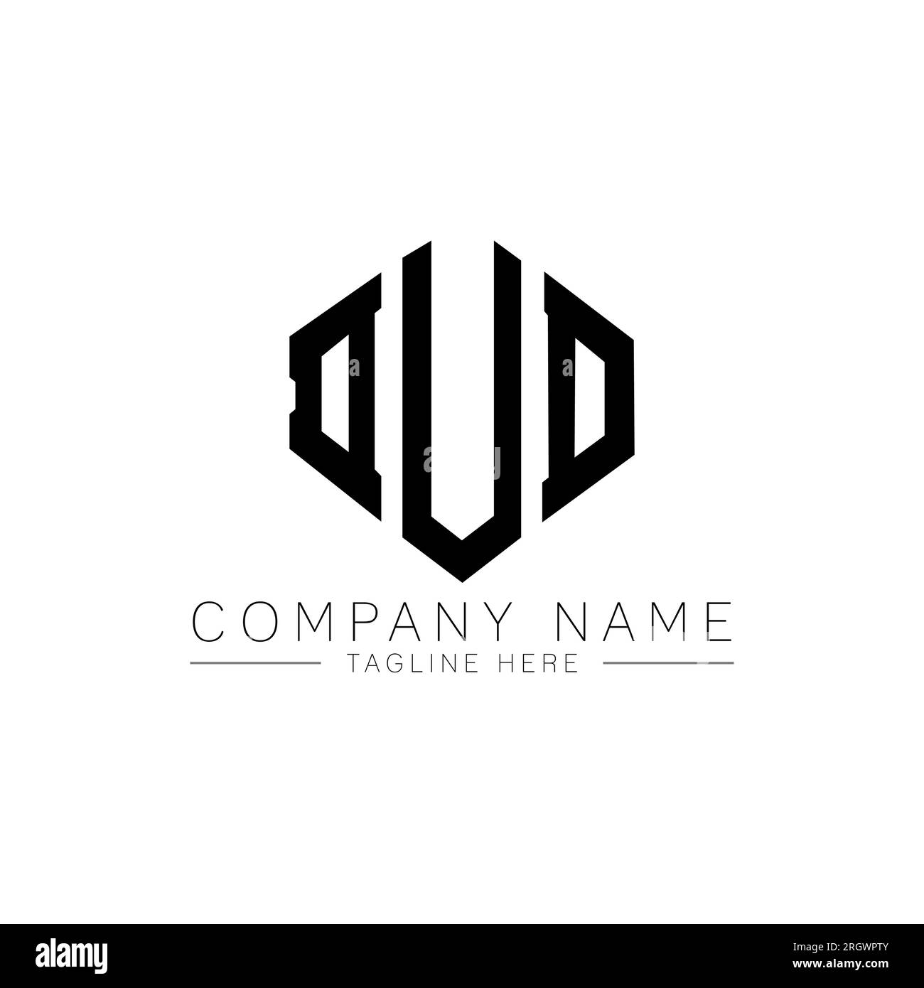 DUD letter logo design with polygon shape. DUD polygon and cube shape ...