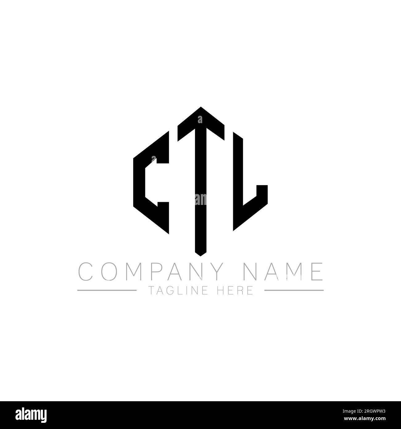 CTL letter logo design with polygon shape. CTL polygon and cube shape ...