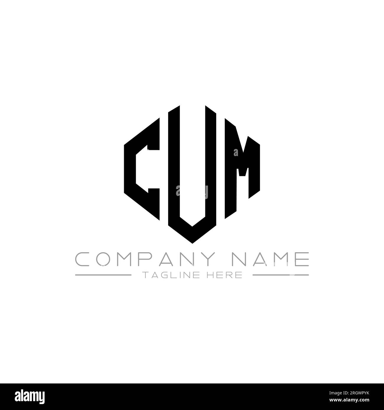 CUM letter logo design with polygon shape. CUM polygon and cube shape ...