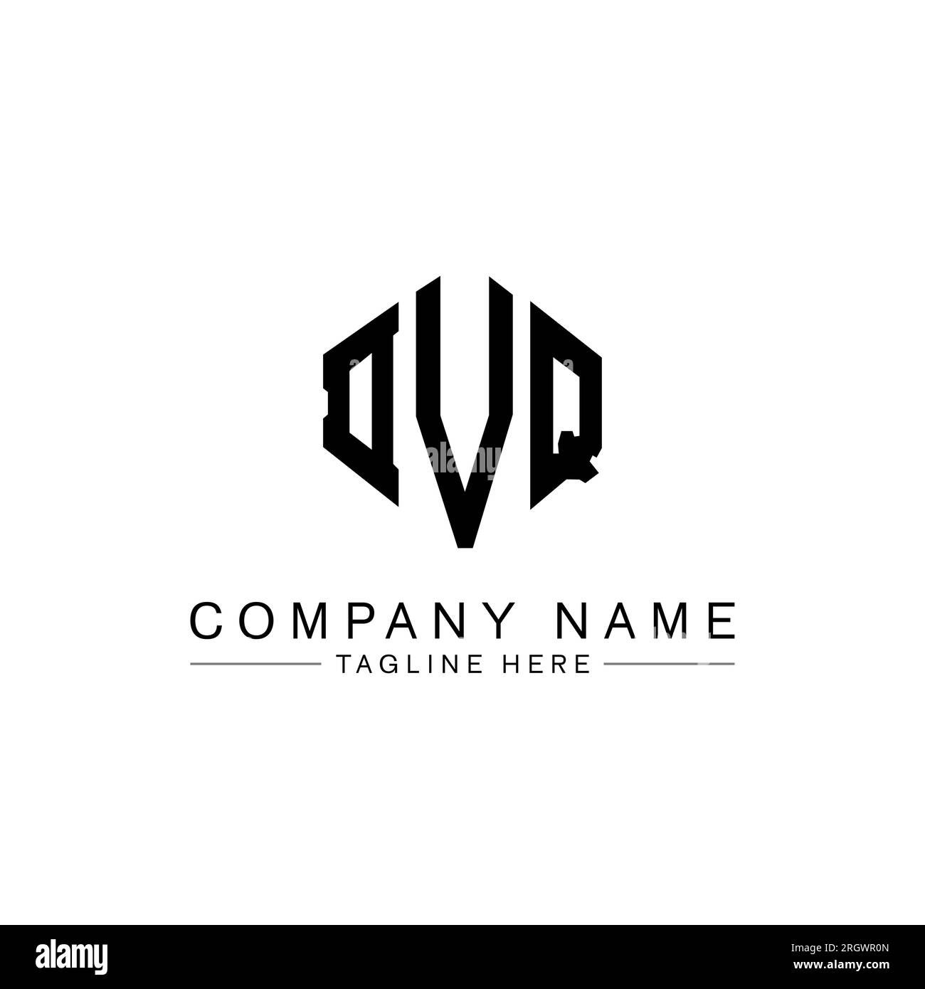 DVQ letter logo design with polygon shape. DVQ polygon and cube shape ...