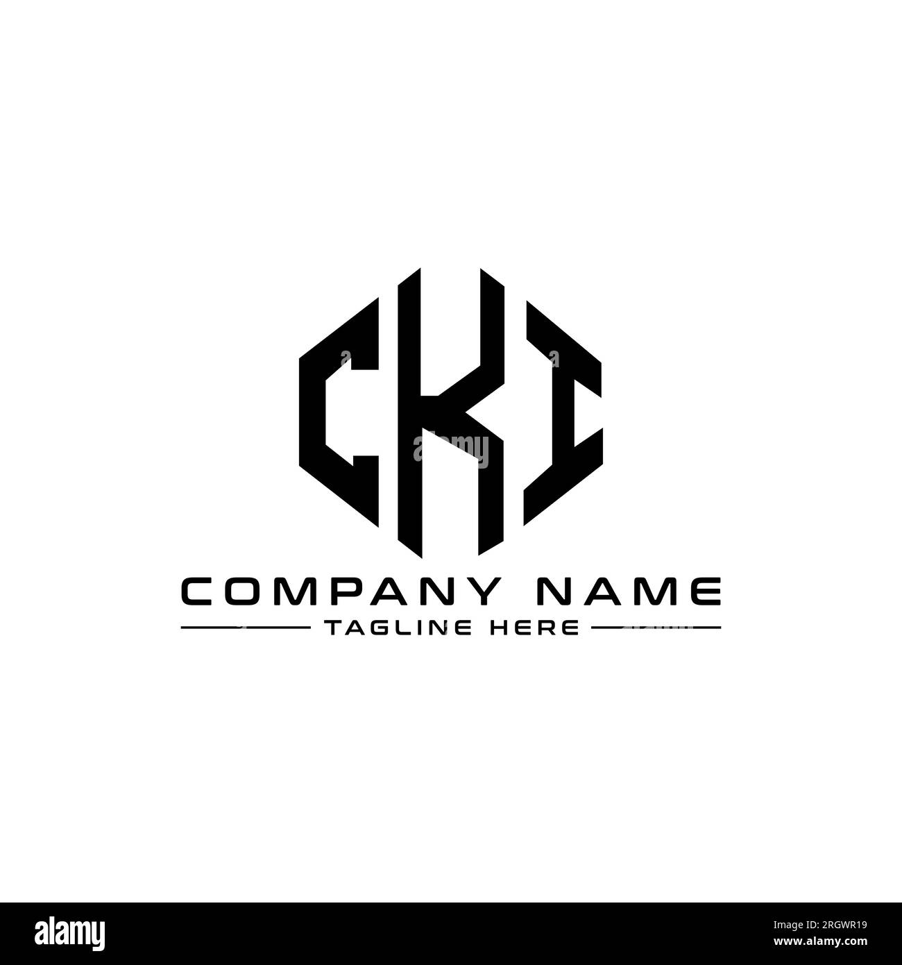 CKI letter logo design with polygon shape. CKI polygon and cube shape ...