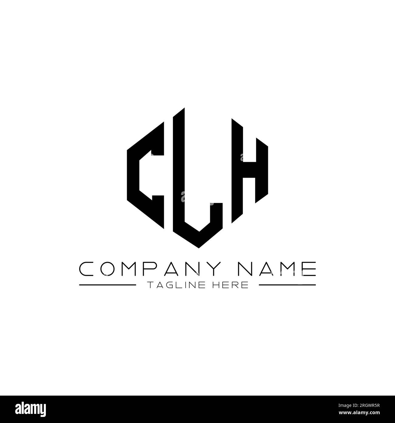 CLH letter logo design with polygon shape. CLH polygon and cube shape ...