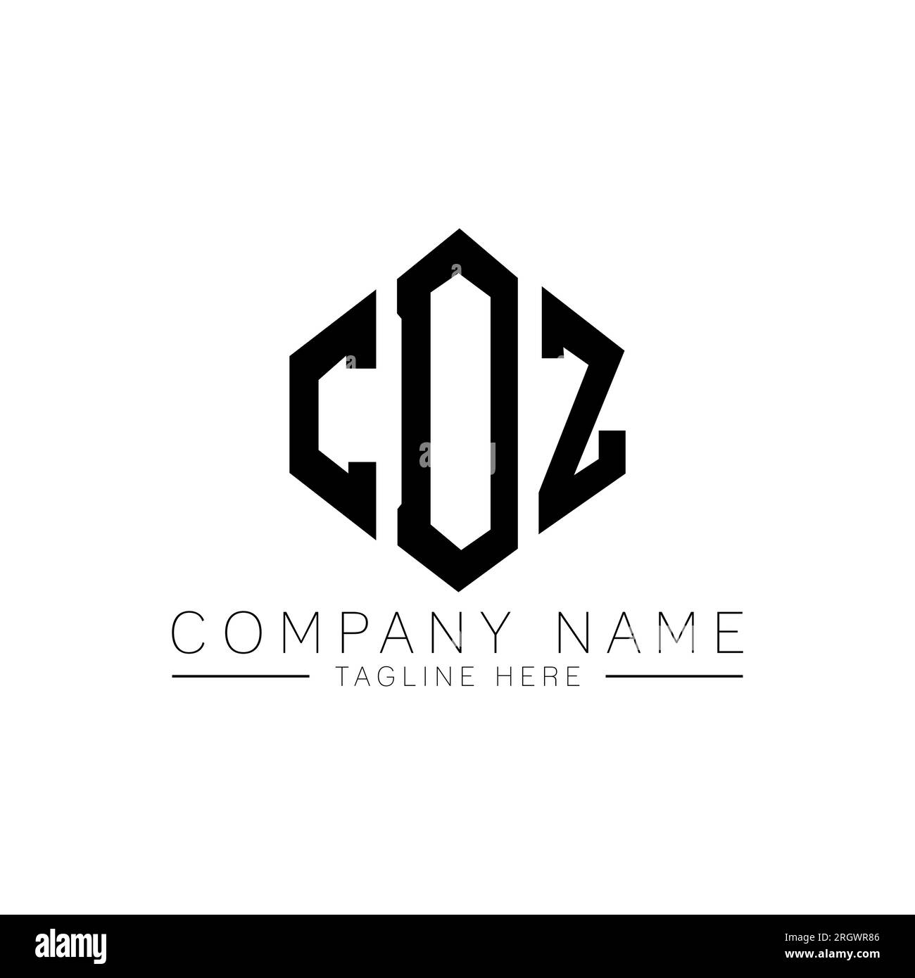 CDZ letter logo design with polygon shape. CDZ polygon and cube shape ...